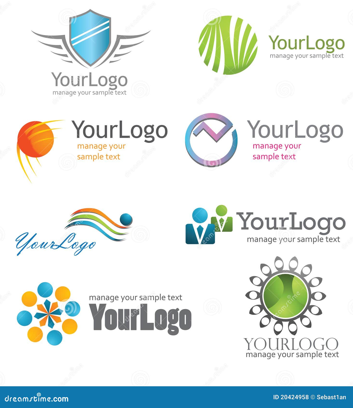 Logo Symbol stock vector. Illustration of idea, emblem - 20424958
