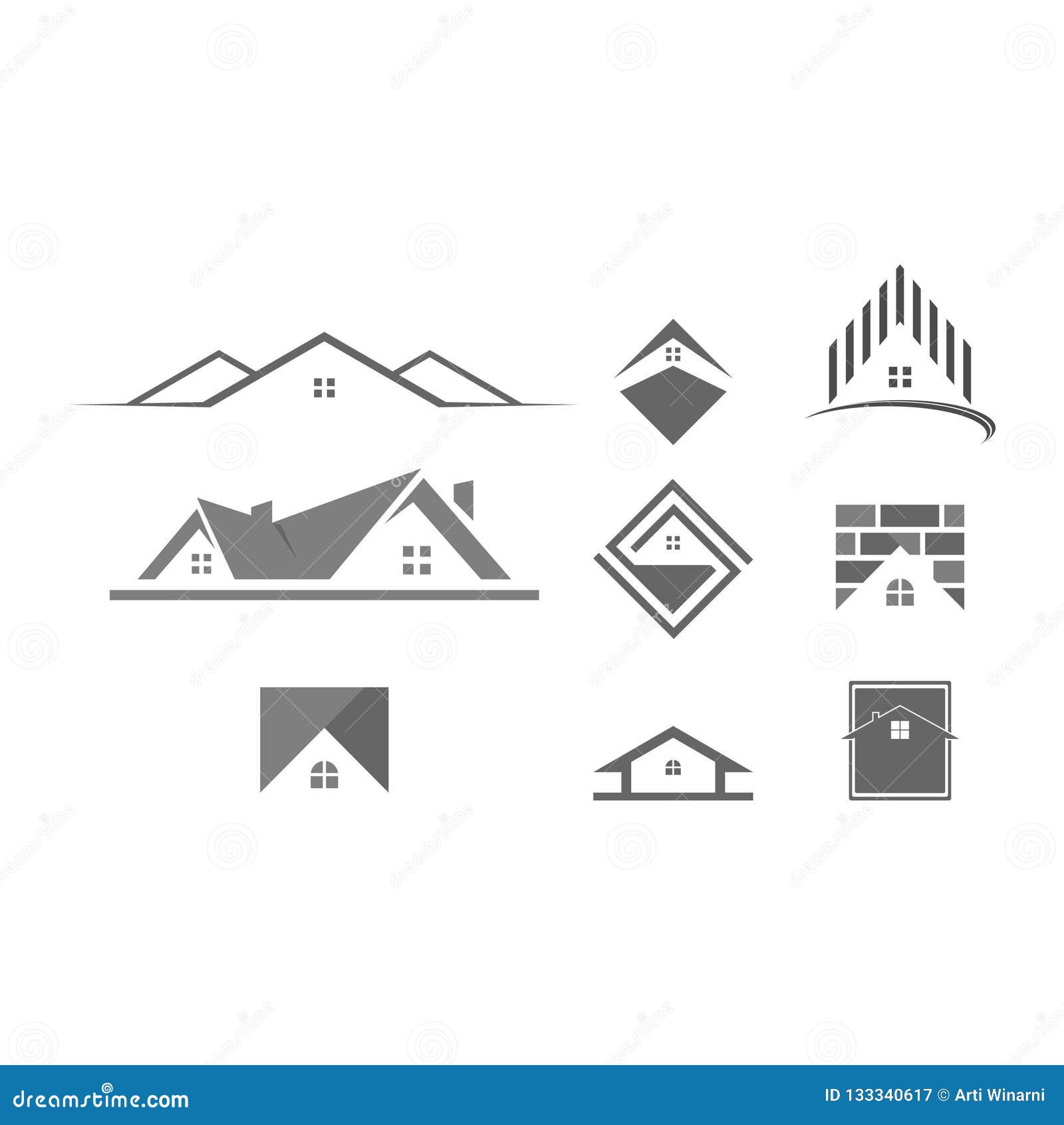 Logo Symbol Buildings Modern Stock Illustration - Illustration of ...