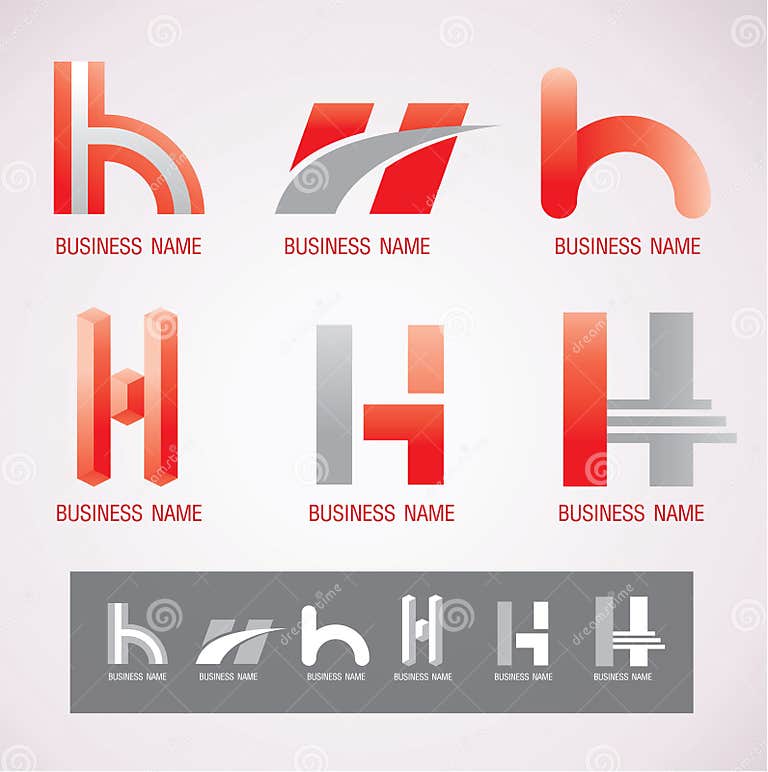 Logo and Symbol Design H Concept Stock Vector - Illustration of ...