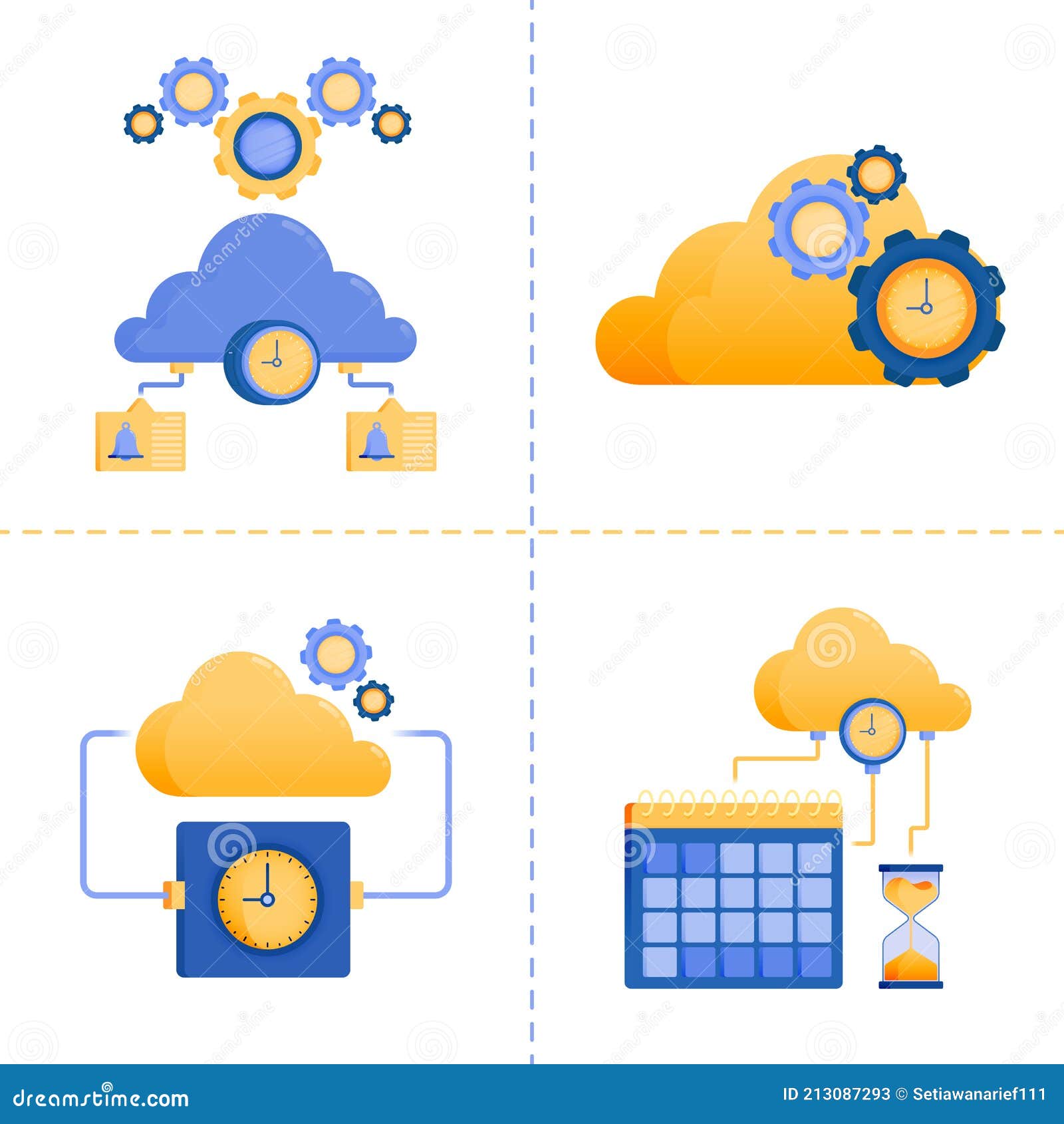 Logo Symbol Designs for Time, 4.0 Technology, Business, Cloud Network ...