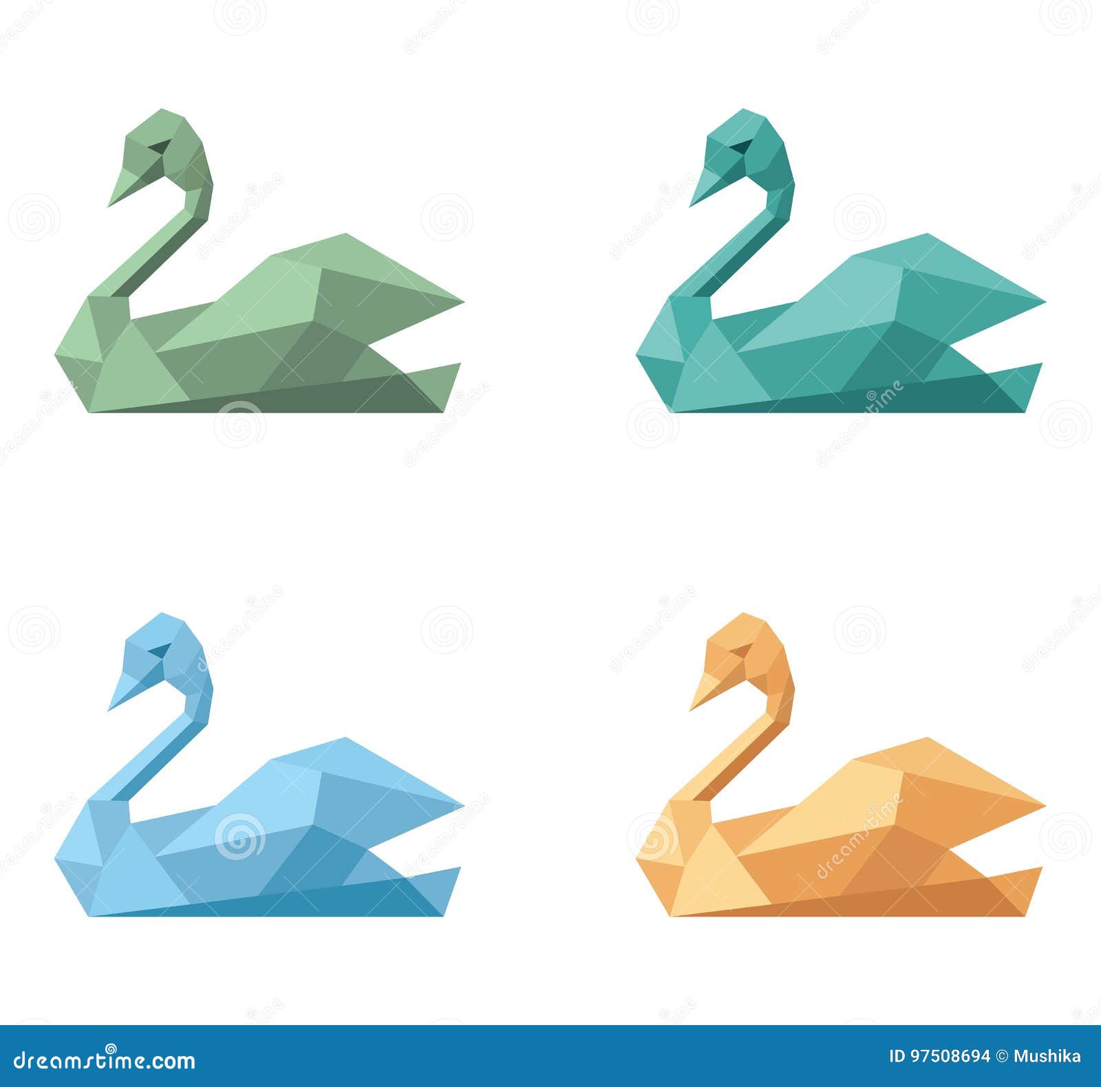 Logo Symbol Emblem Swan Vector Illustration | CartoonDealer.com #97508694