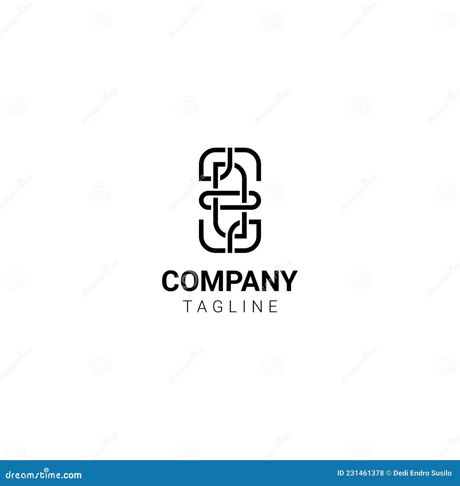 Logo Symbol Firma Oder Business Square Monogramm Bindung Ein ...