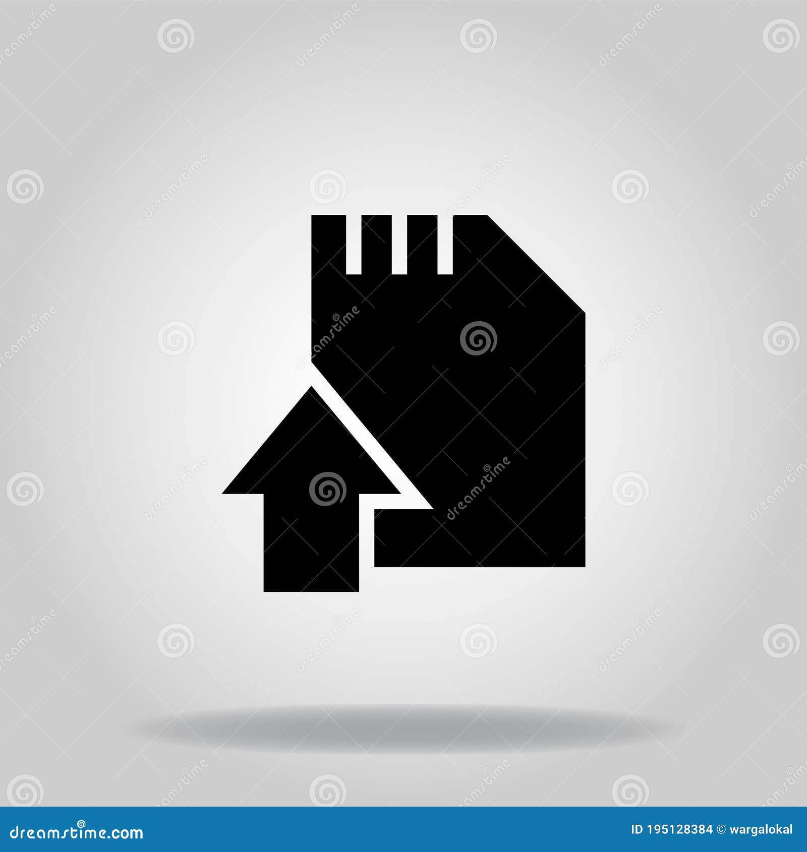 Memory Icon or Logo in Glyph Stock Vector - Illustration of save, black ...