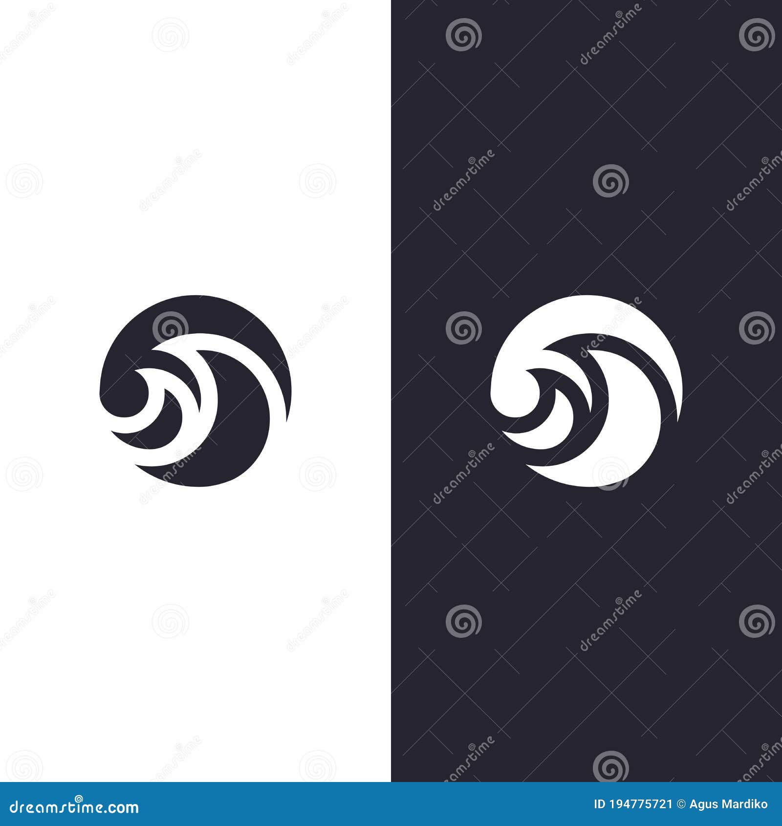 Wave Circle Logo Vector Eps Stock Vector - Illustration of label, leter ...