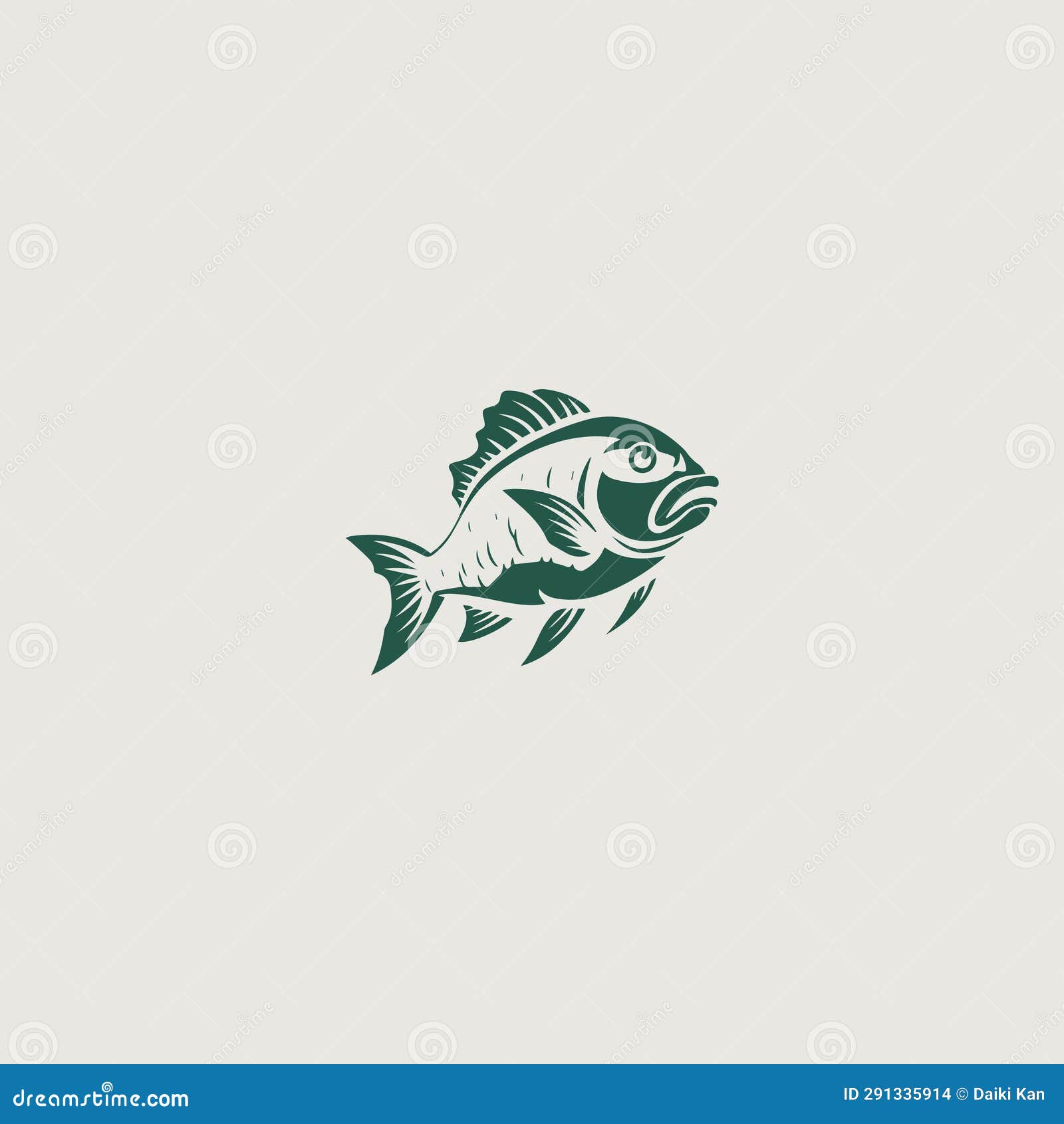 A Logo that Symbolically Uses the Fish Stock Vector - Illustration of ...