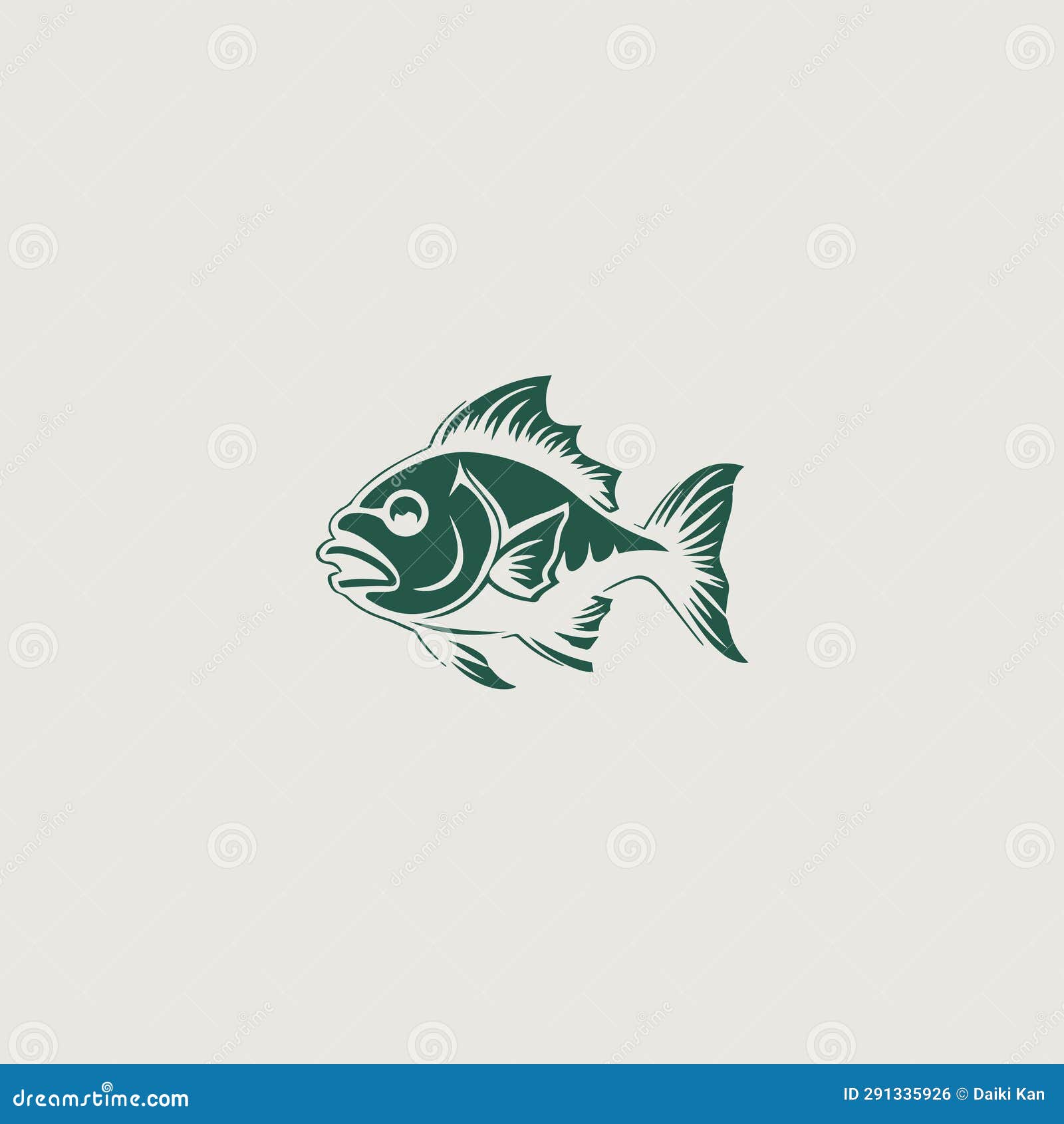 A Logo that Symbolically Uses the Fish Stock Vector - Illustration of ...