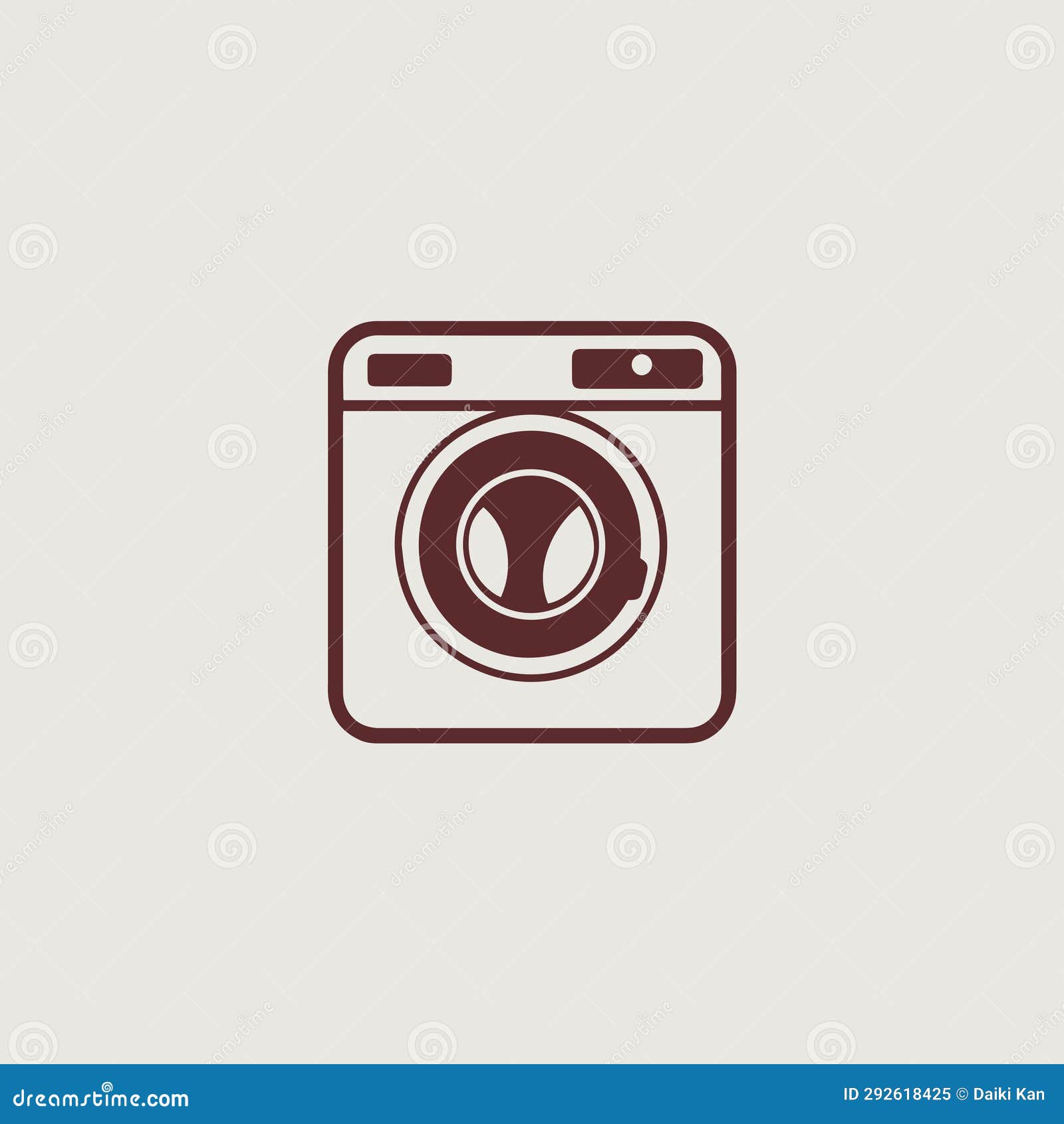 A Logo that Symbolically Uses a Washing Machine Stock Illustration ...