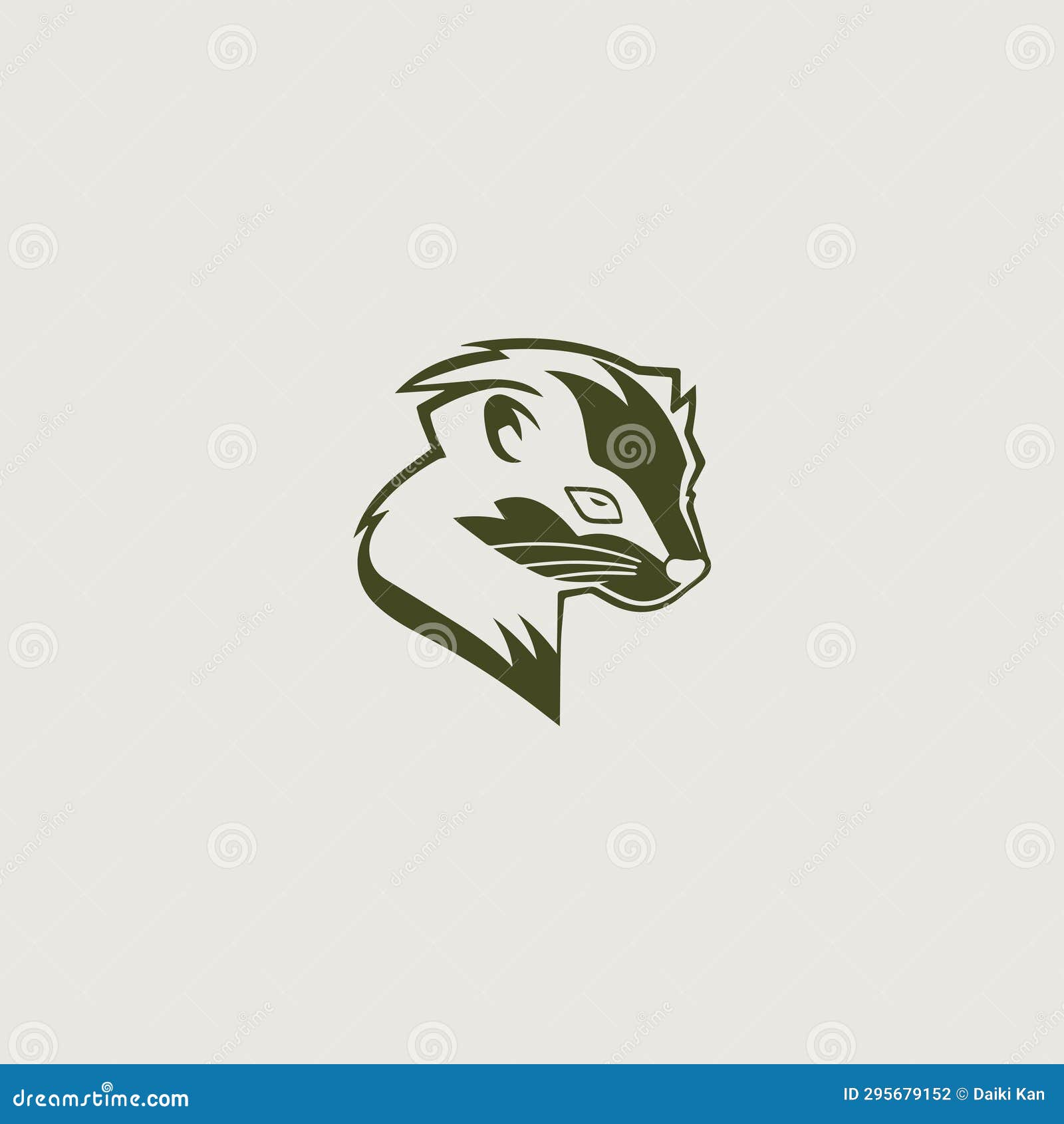 A Logo that Symbolically Uses a Weasel Stock Vector - Illustration of ...