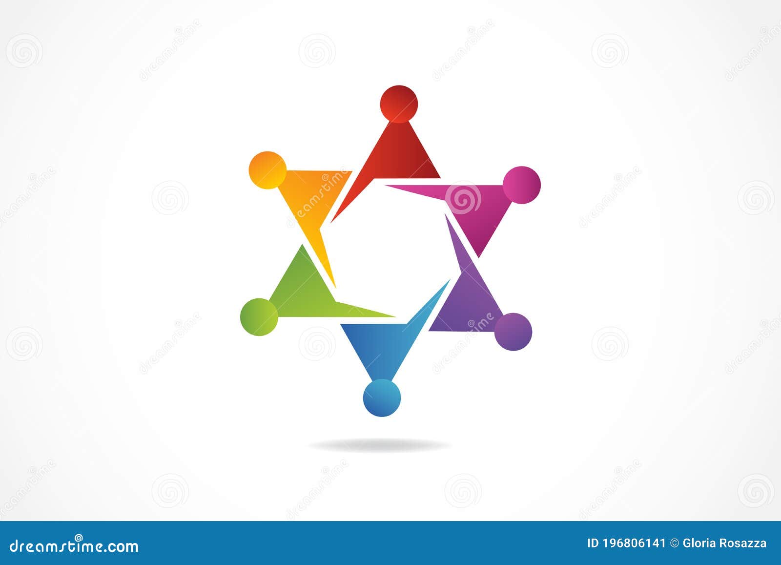 Logo Teamwork Business People Unity Partners Friendship in a Hug Stock ...