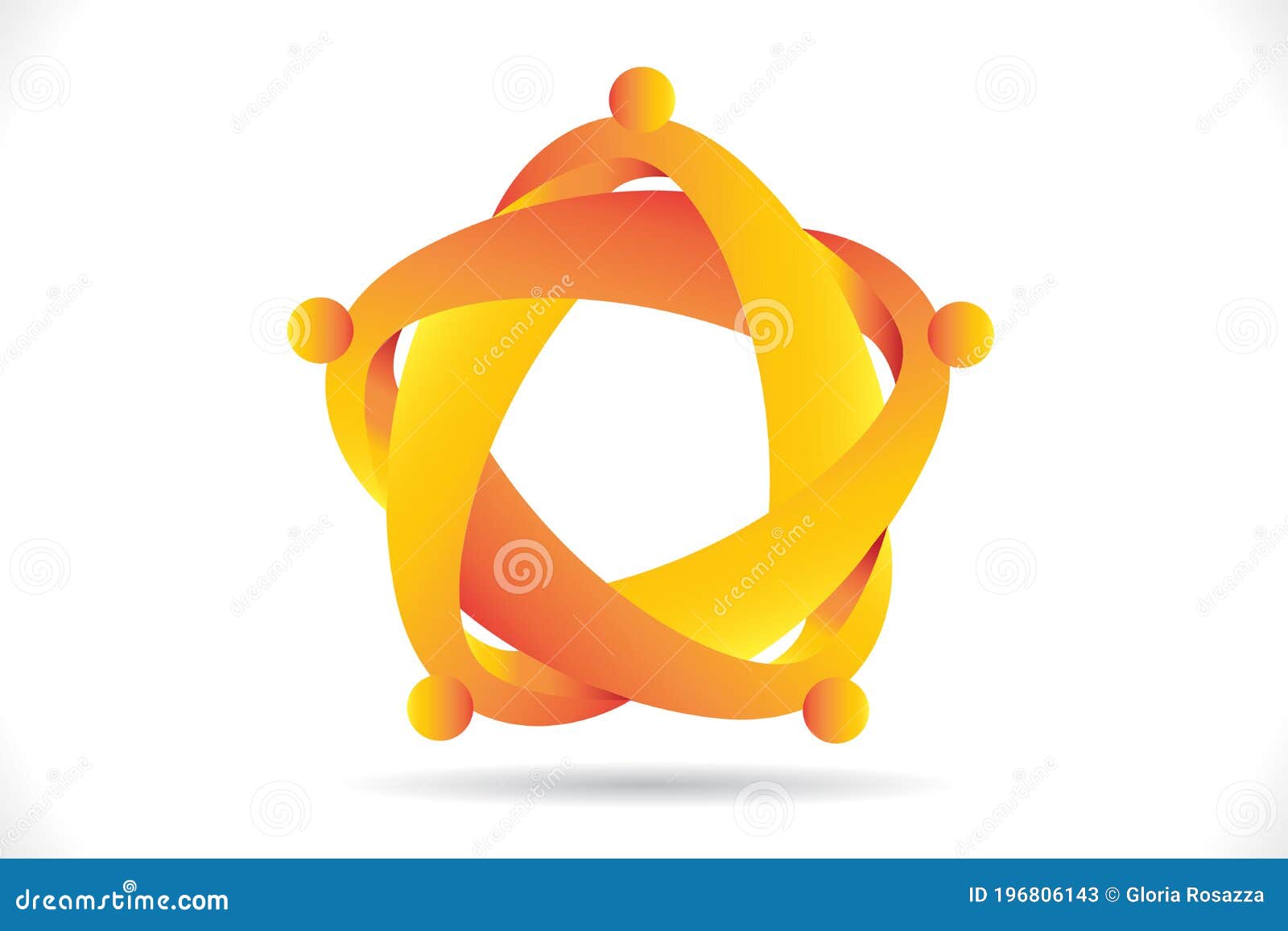 Logo Teamwork Business People Unity Partners Friendship in a Hug Stock ...