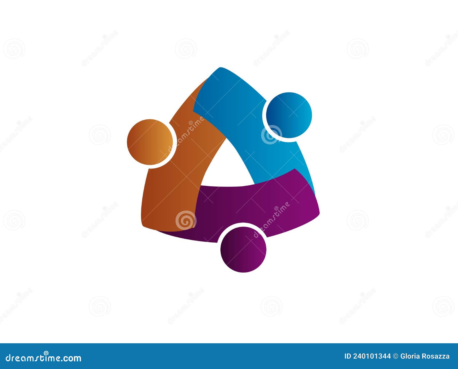Logo Teamwork Business People Unity Partners Friendship in a Hug Stock ...