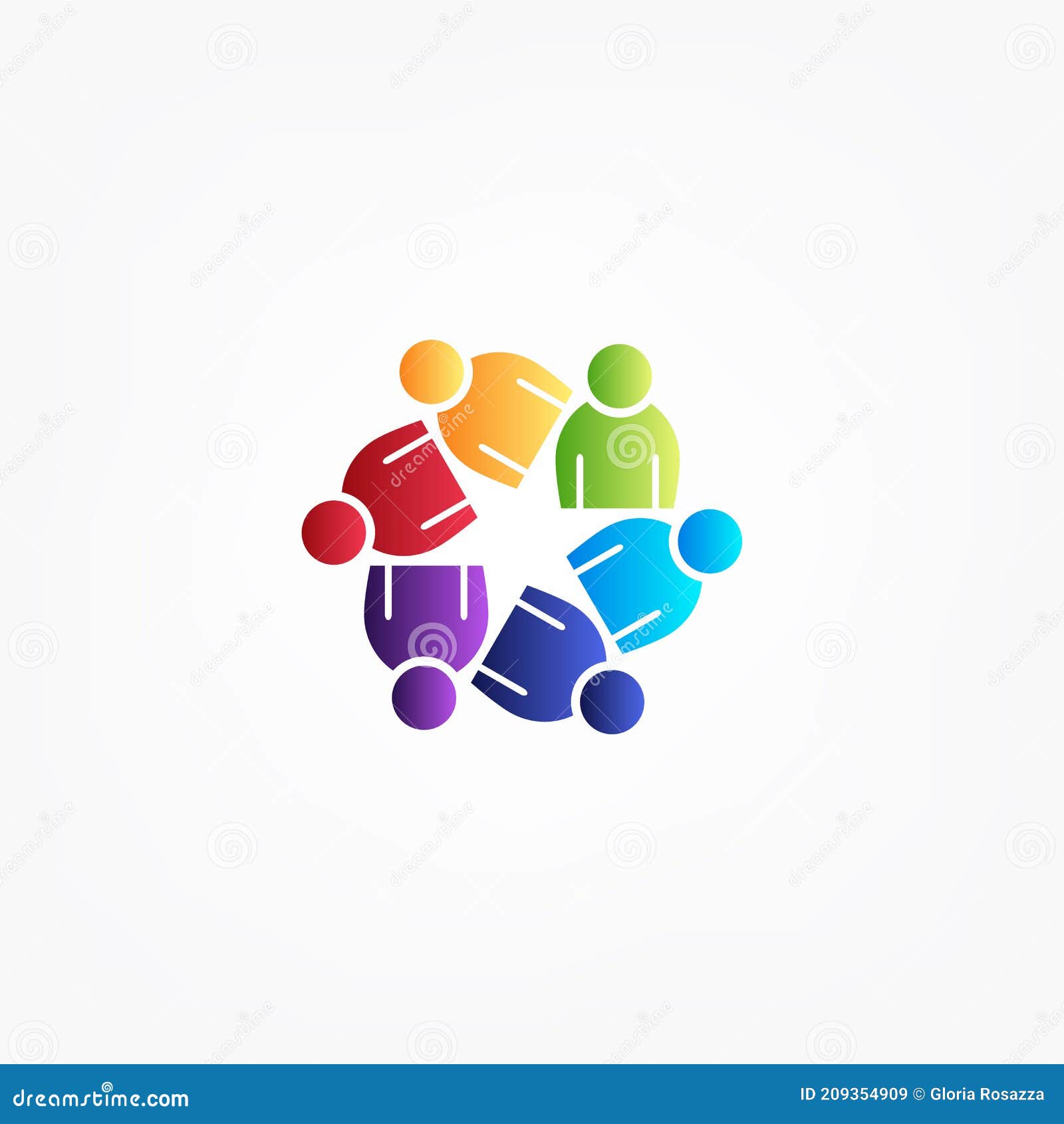 Logo Teamwork Business People Unity Partners Vector Stock Vector ...