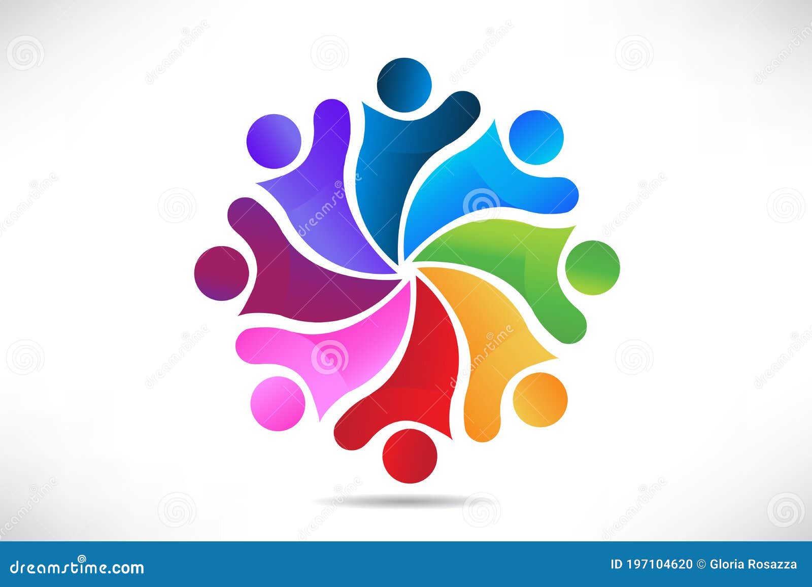 Logo Teamwork Business People Unity Partners Web Vector Stock Vector ...