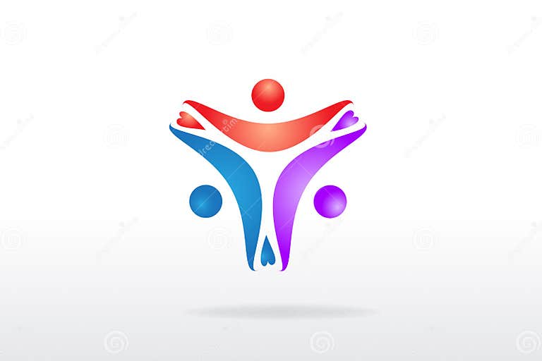 Logo Teamwork Business Trial Partners Vector Image Design Stock Vector ...