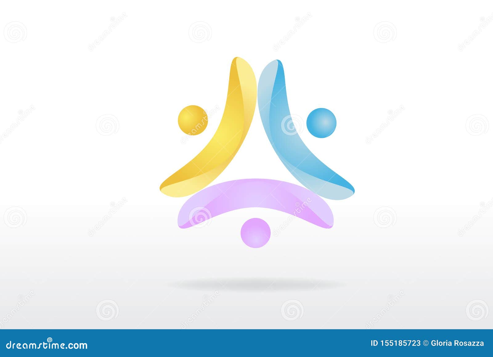 Logo Teamwork Business Trial Partners Vector Image Design Stock Vector ...