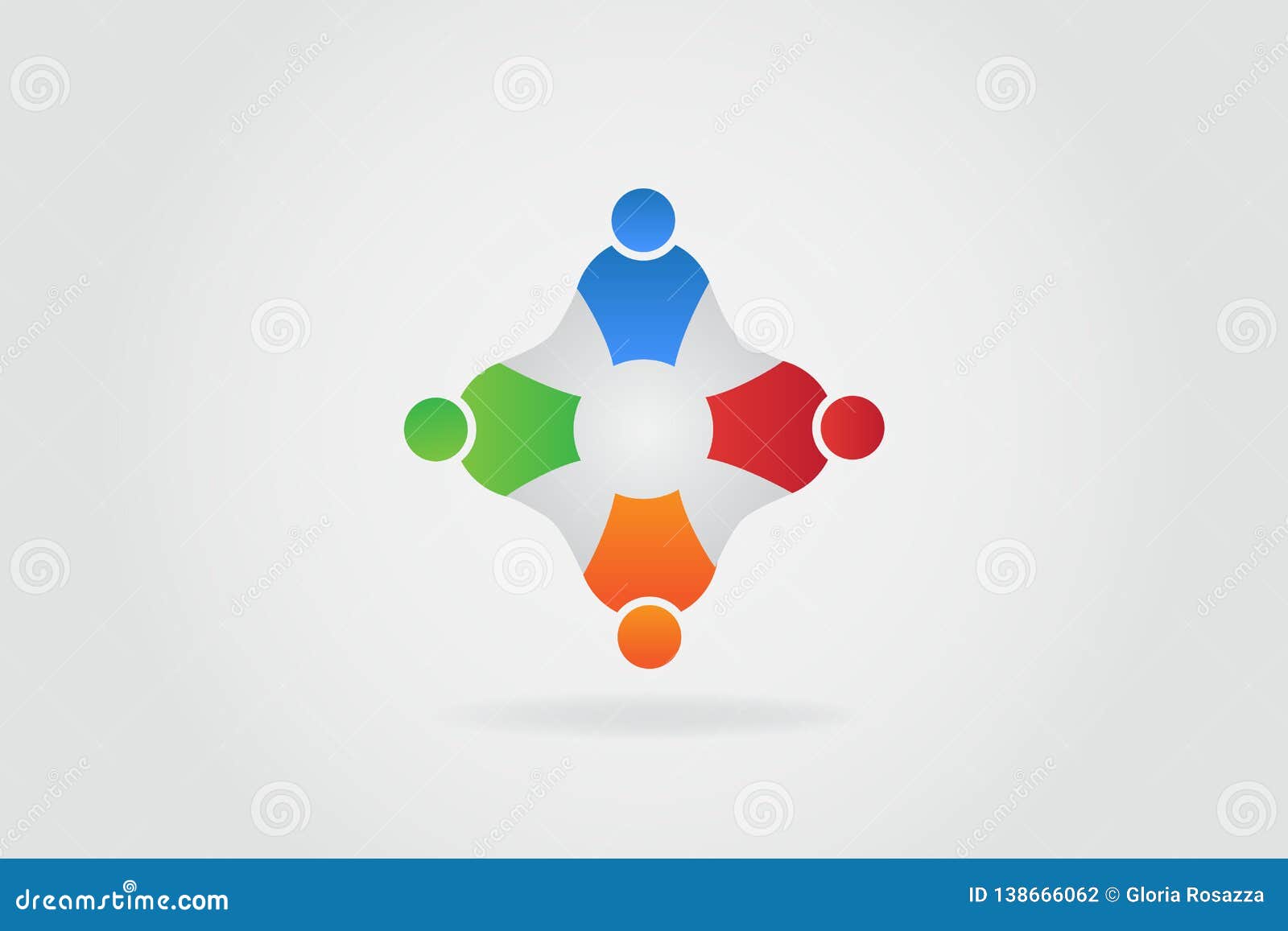 Logo Teamwork Connected People Vector Stock Vector - Illustration of ...