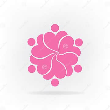 Logo Teamwork Flower Shape Vector Stock Vector - Illustration of ...