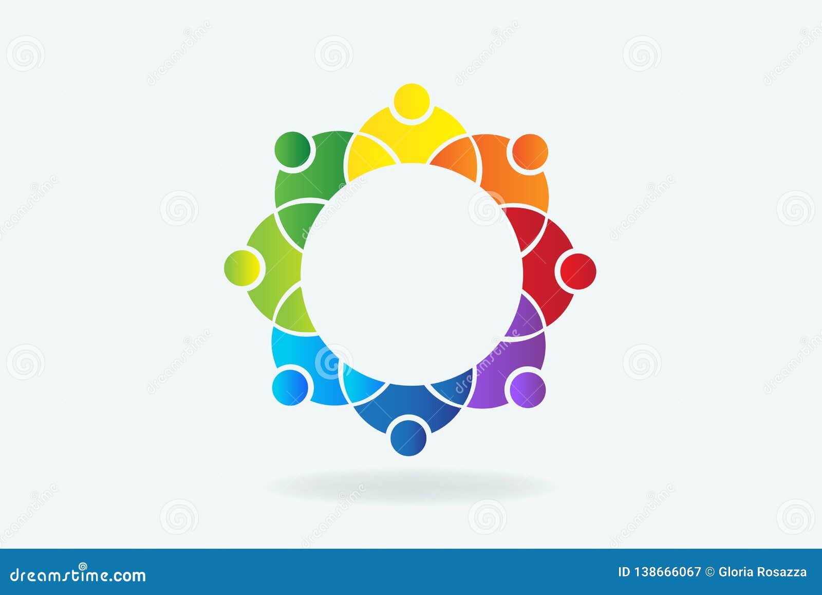 Logo teamwork hug people stock vector. Illustration of concept - 138666067