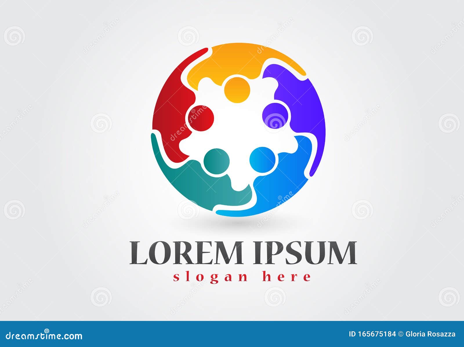 Teamwork Hugging Business People Logo Cartoon Vector | CartoonDealer ...