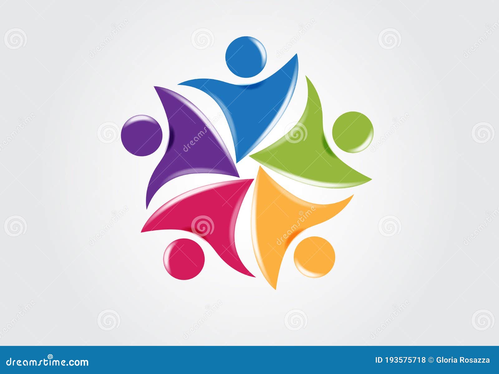 Teamwork Partners Holding Hands Logo Vector | CartoonDealer.com #119366628