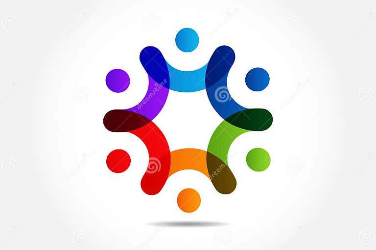 Logo Teamwork People Holding Hands Vector Stock Vector - Illustration ...