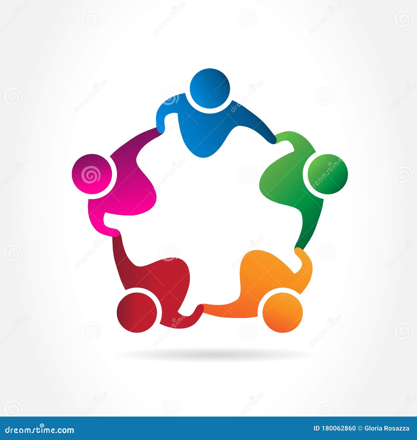 Logo Teamwork People in a Hug Icon Vector Image Stock Vector ...