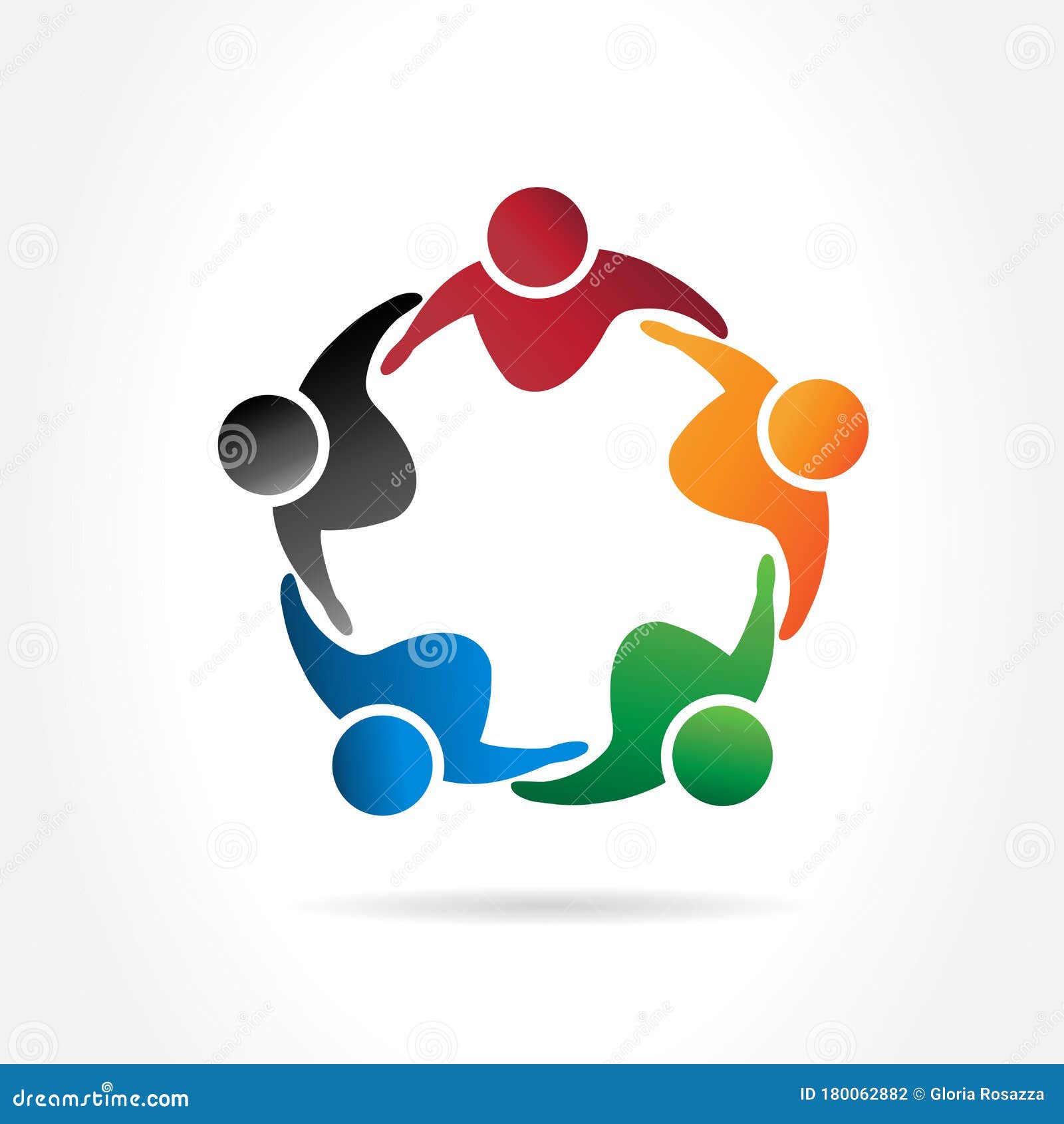 Logo Teamwork People in a Hug Icon Vector Stock Vector - Illustration ...