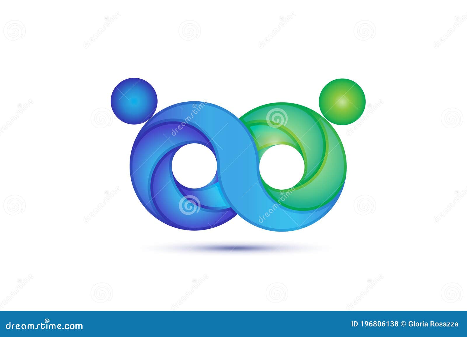 Logo Teamwork People Infinity Symbol Vector Stock Vector - Illustration ...