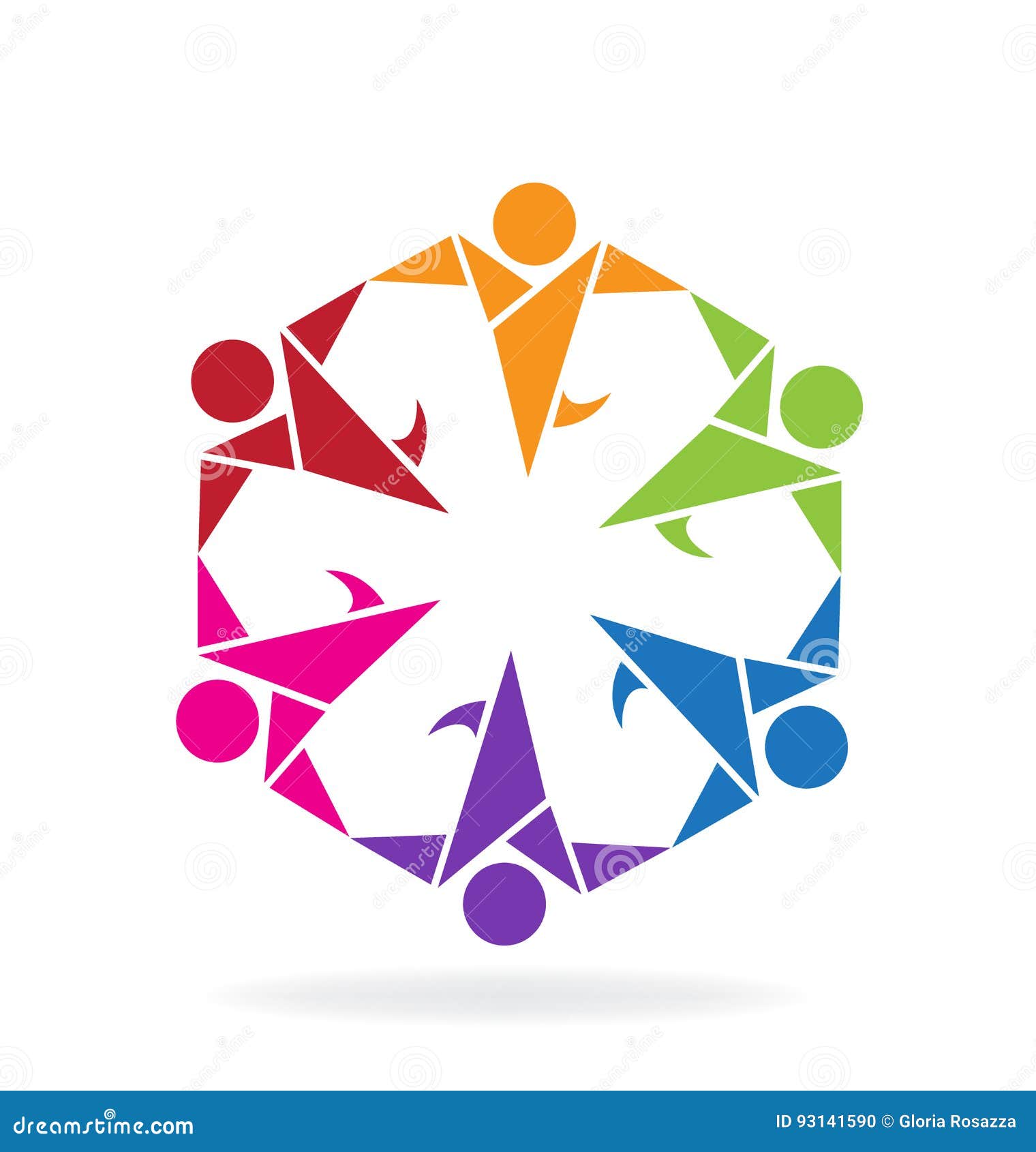 Logo teamwork people stock vector. Illustration of abstract - 93141590