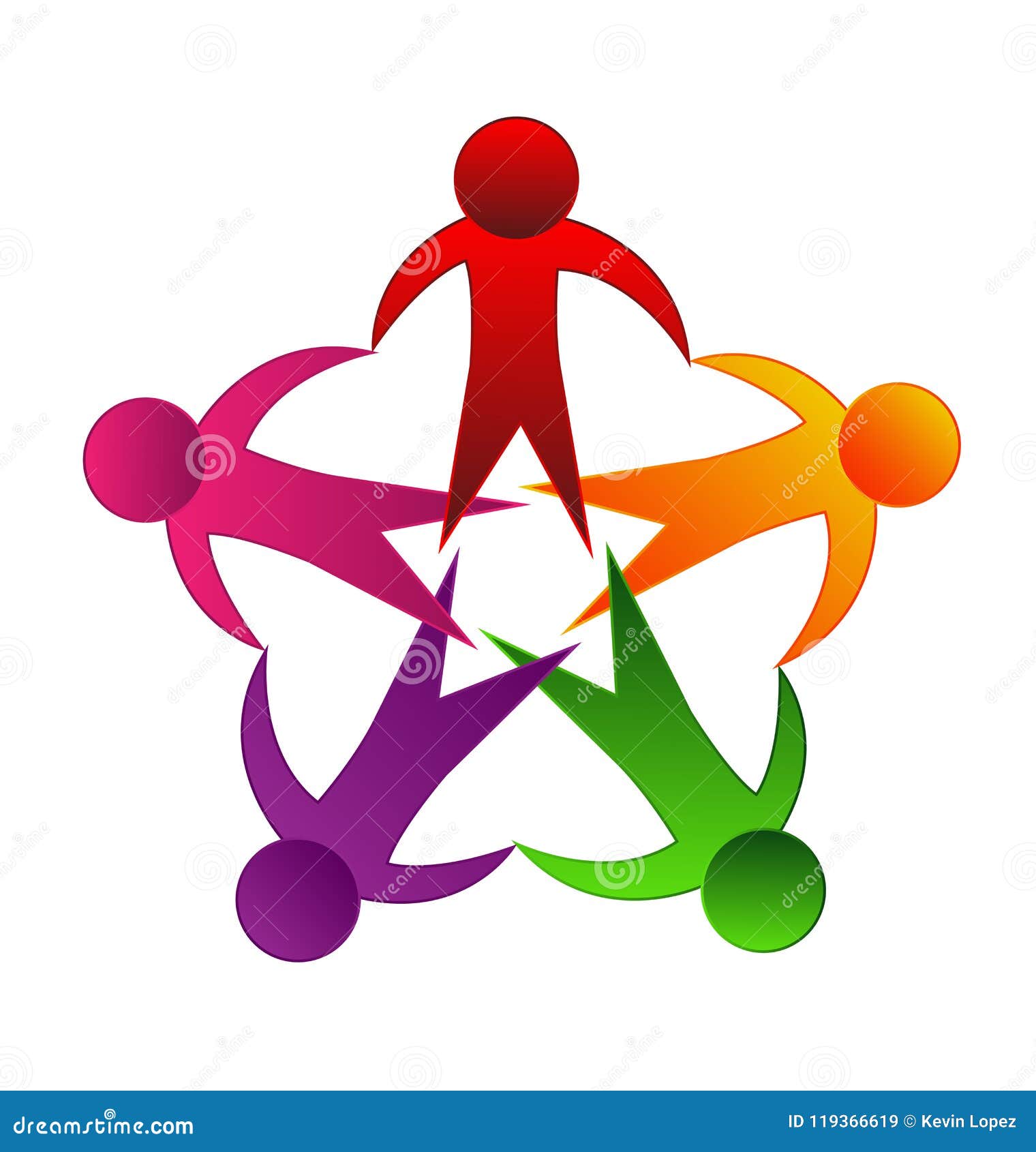 Logo Teamwork People Unity Vector Stock Vector - Illustration of blue ...