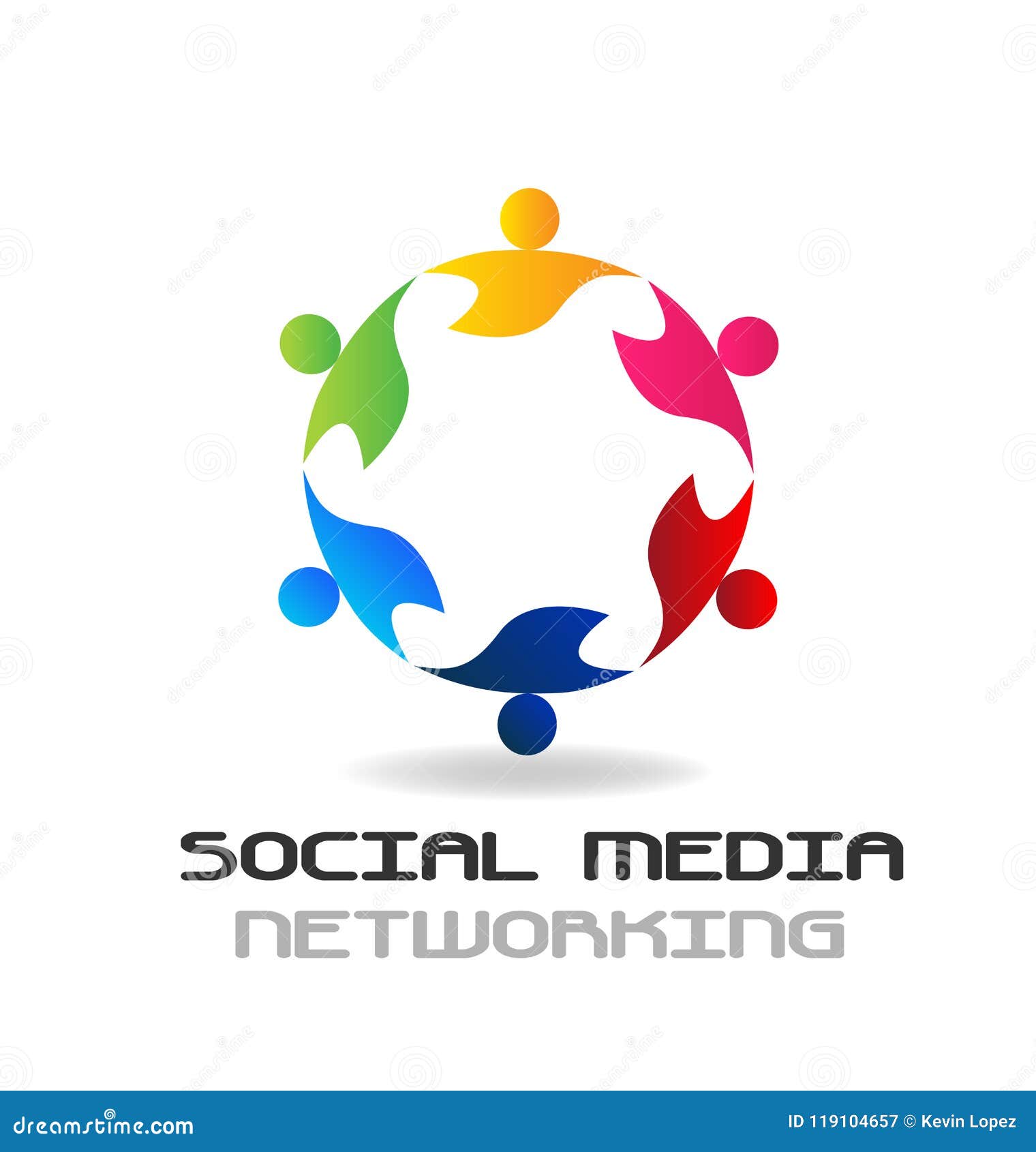 Logo Teamwork Social Media Networking Stock Vector - Illustration of ...