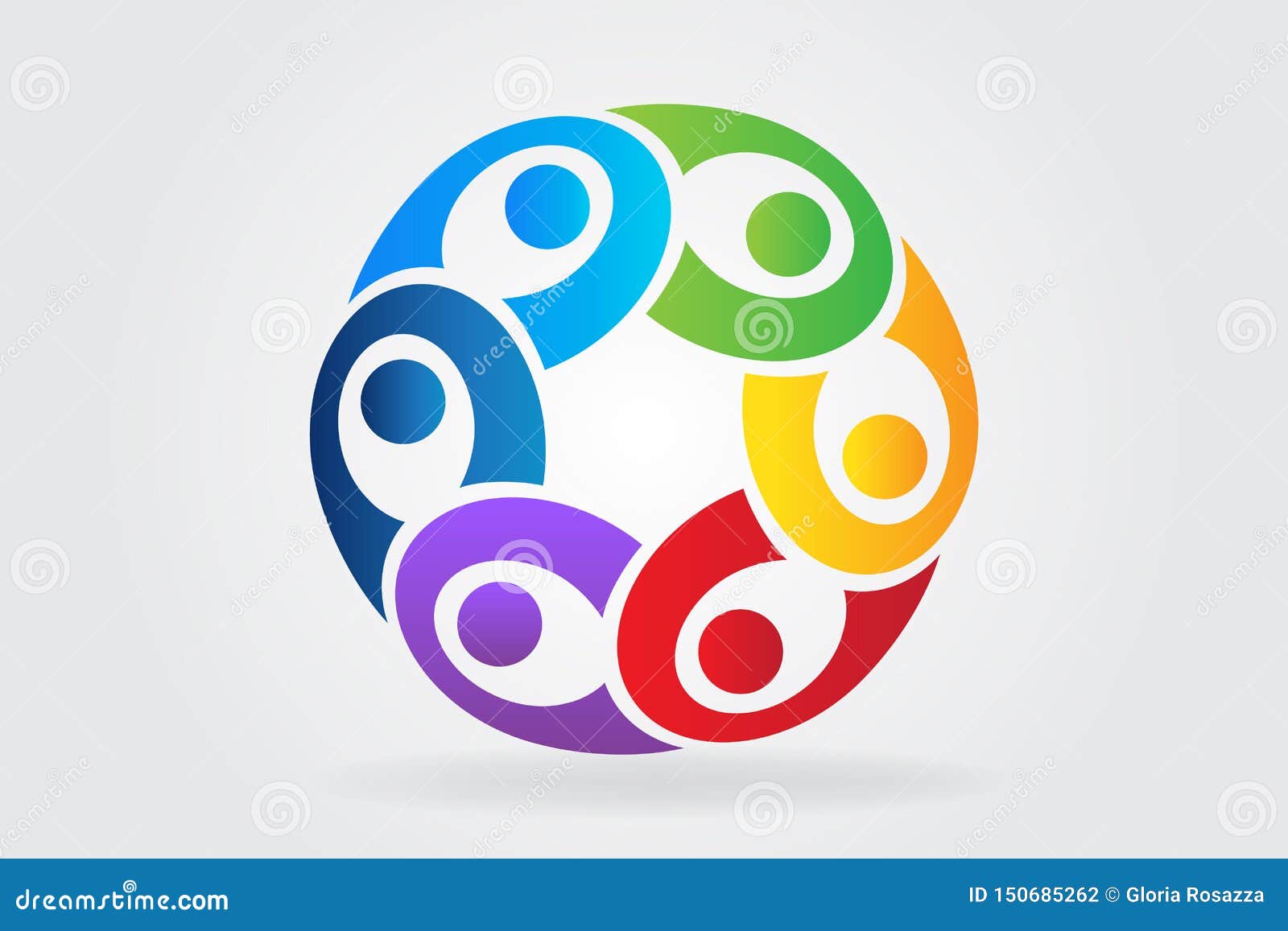 Logo Teamwork Union People Vector Stock Vector - Illustration of ...