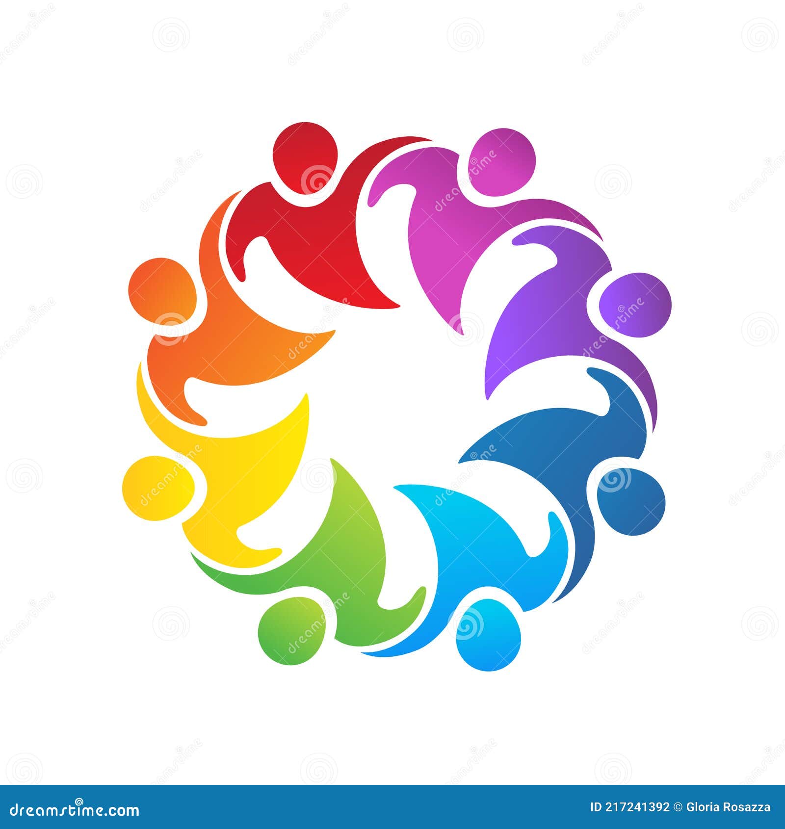 Logo Teamwork Unity Business Embraced People Stock Vector ...