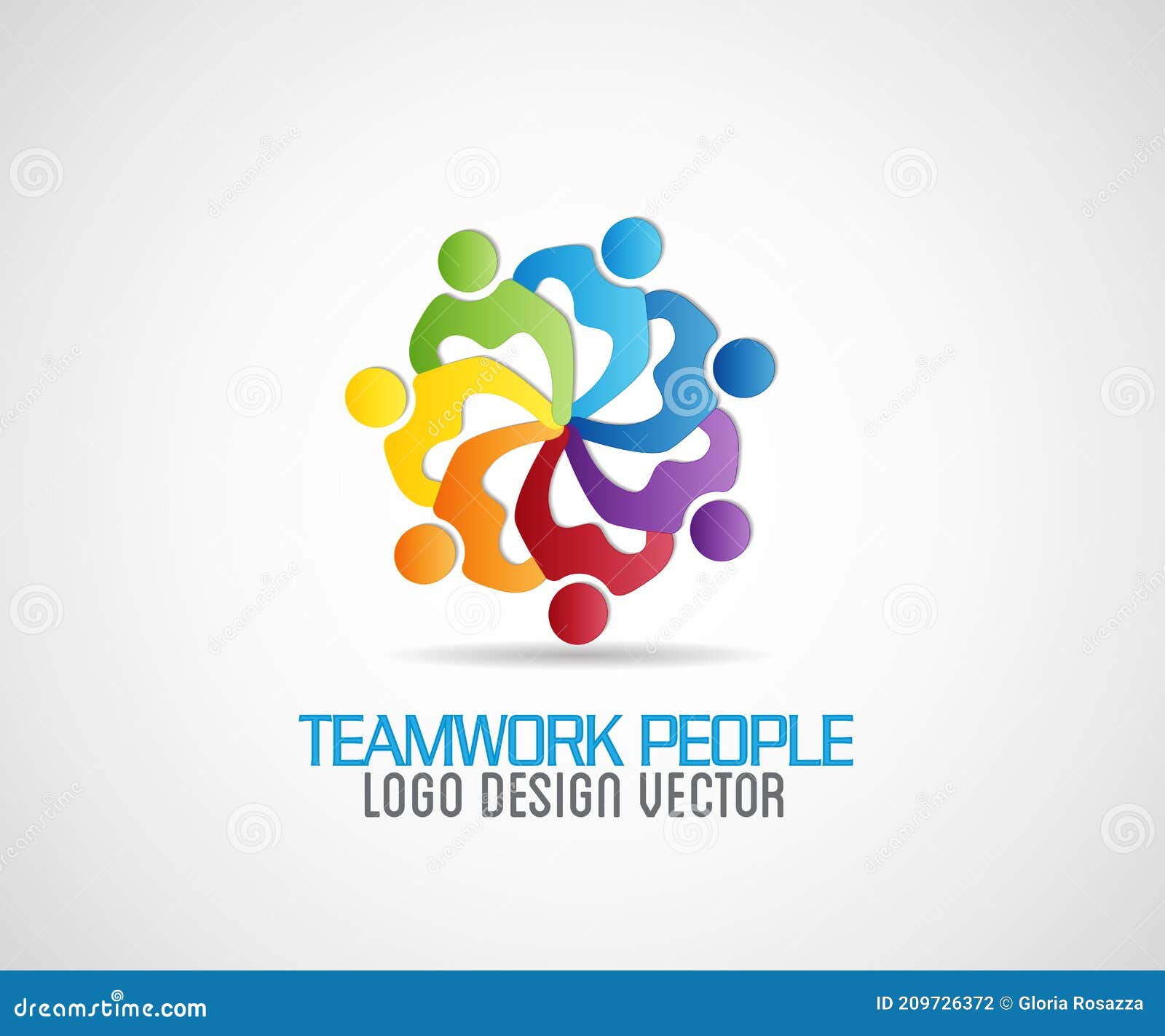 Logo Teamwork Unity Business People Hold Hands Stock Vector ...