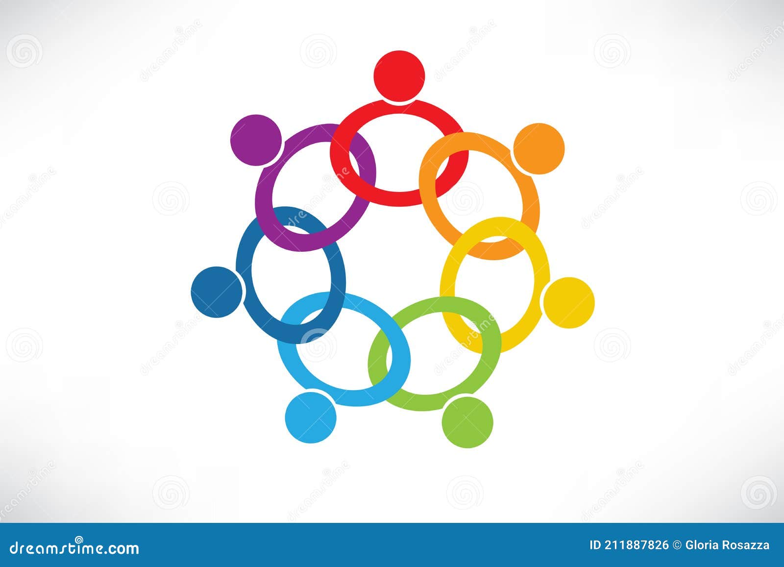 Logo Teamwork Unity Business People Stock Vector - Illustration of ...