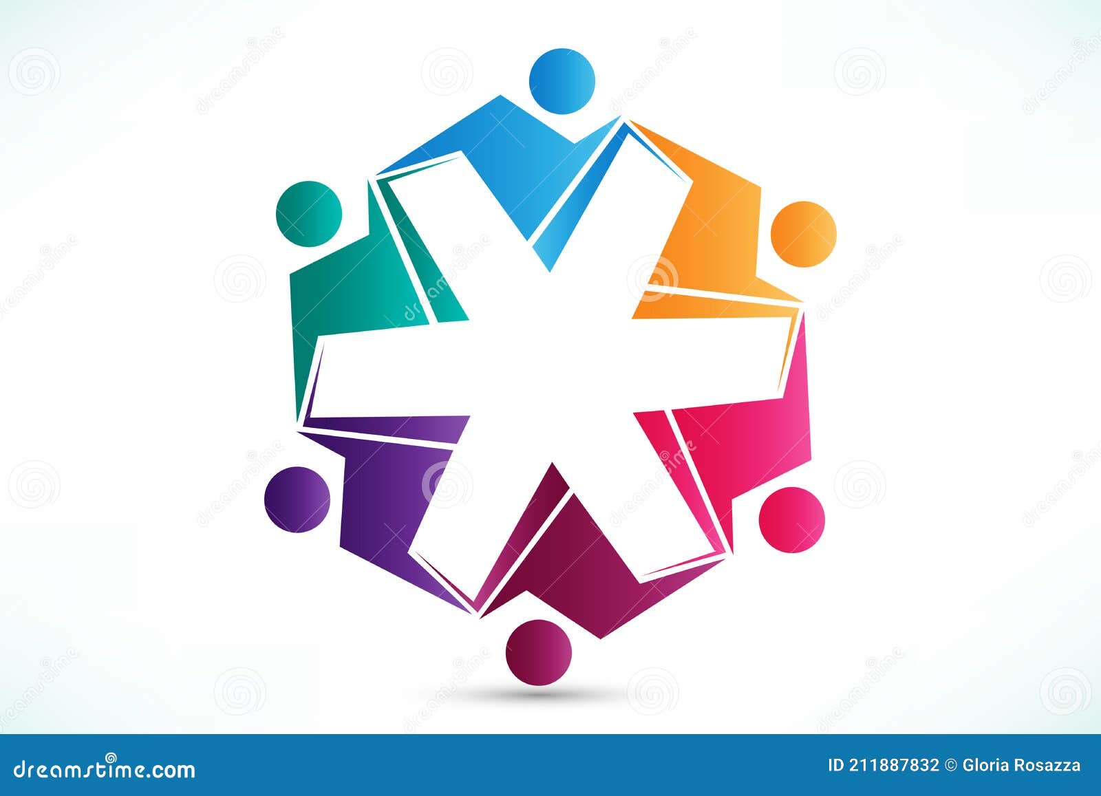 Logo Teamwork Unity Business People Stock Vector - Illustration of ...
