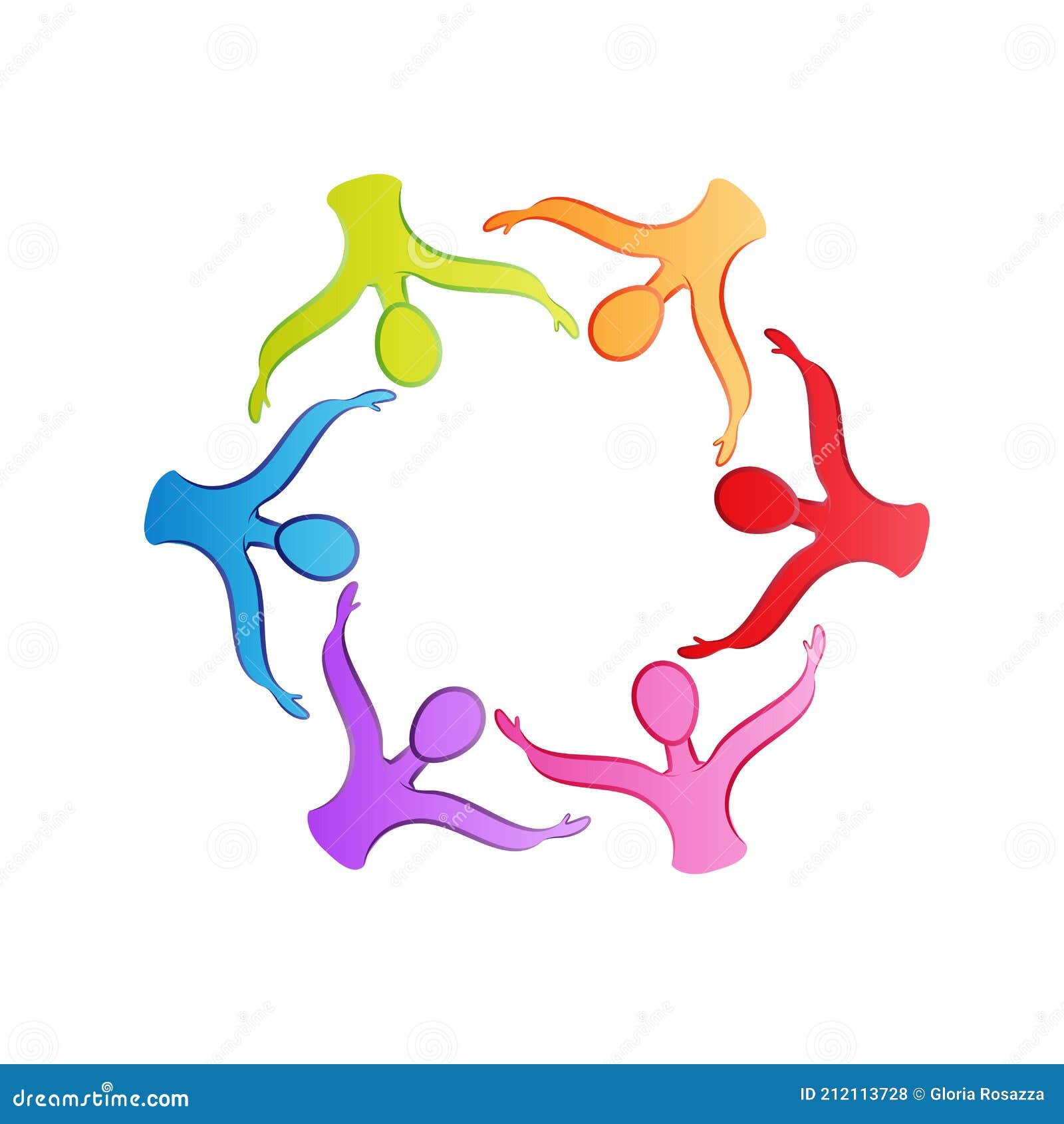 Teamwork Unity Business Five People Logo Vector Illustration ... Teamwork Unity Business Five People Logo Vector Illustration ...