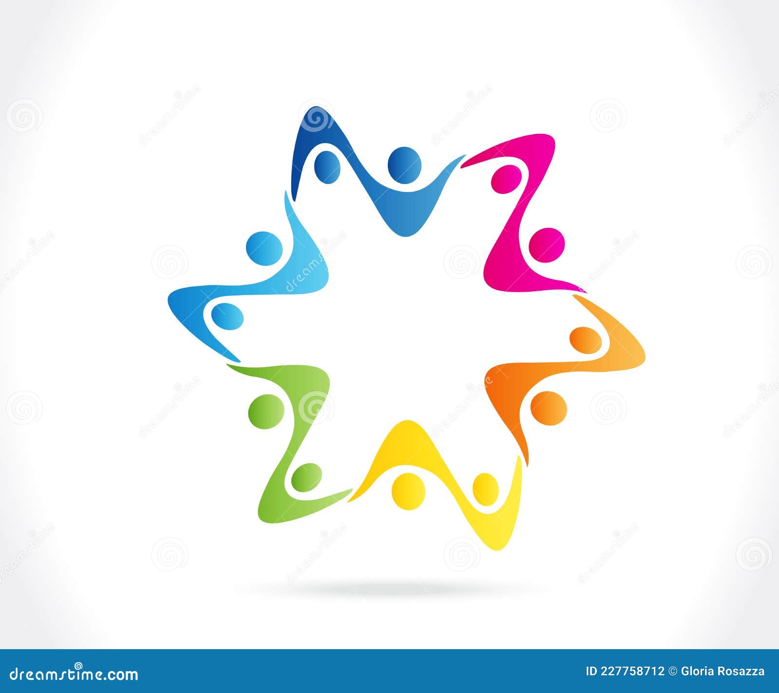 Logo Teamwork Unity Business People Stock Vector - Illustration of ...