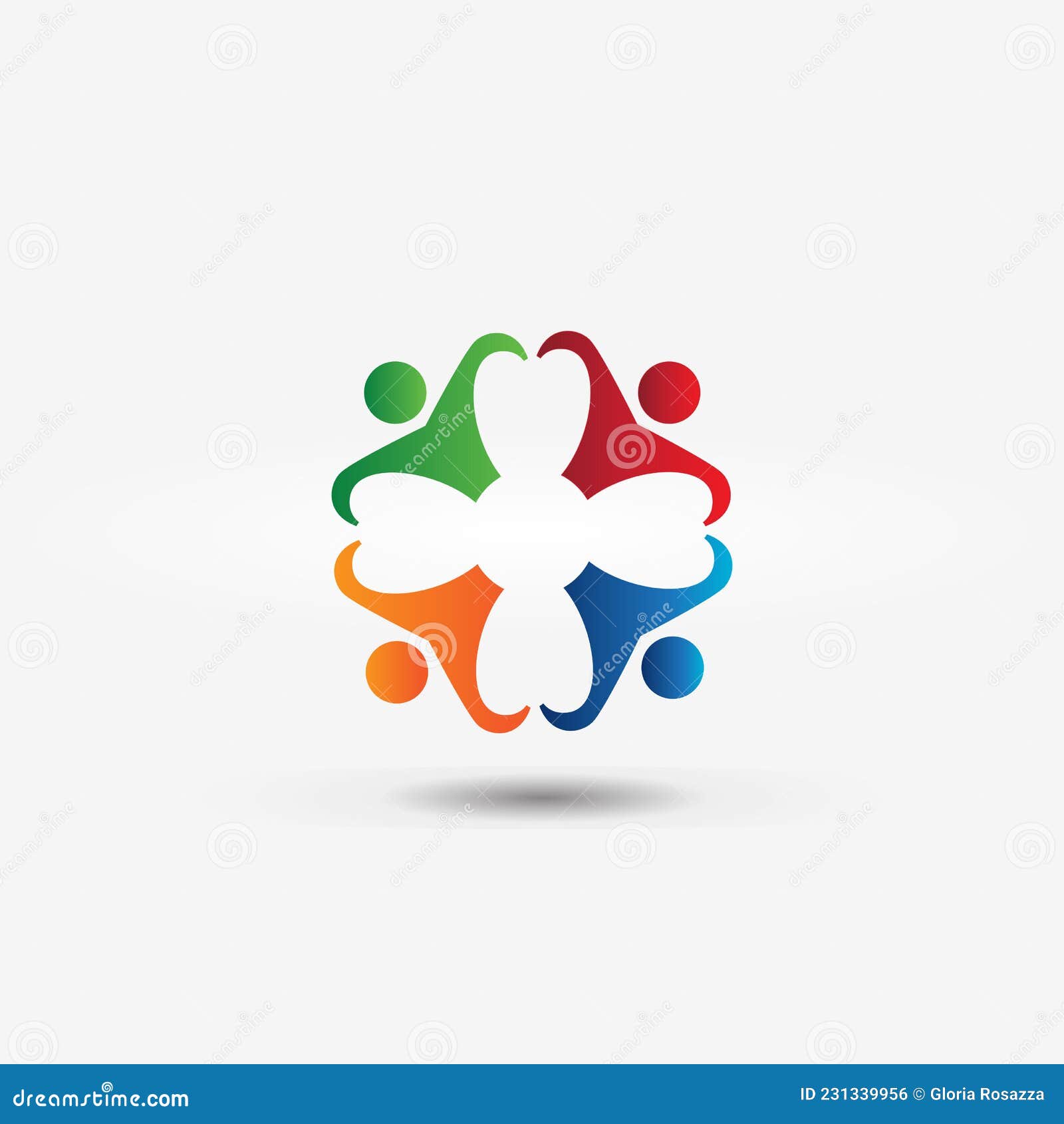 Logo Teamwork Unity Business People Vector Illustration | CartoonDealer ...