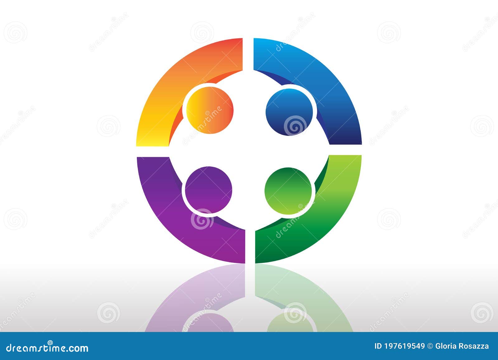 Logo Teamwork Unity Business People Icon Vector Stock Vector ...