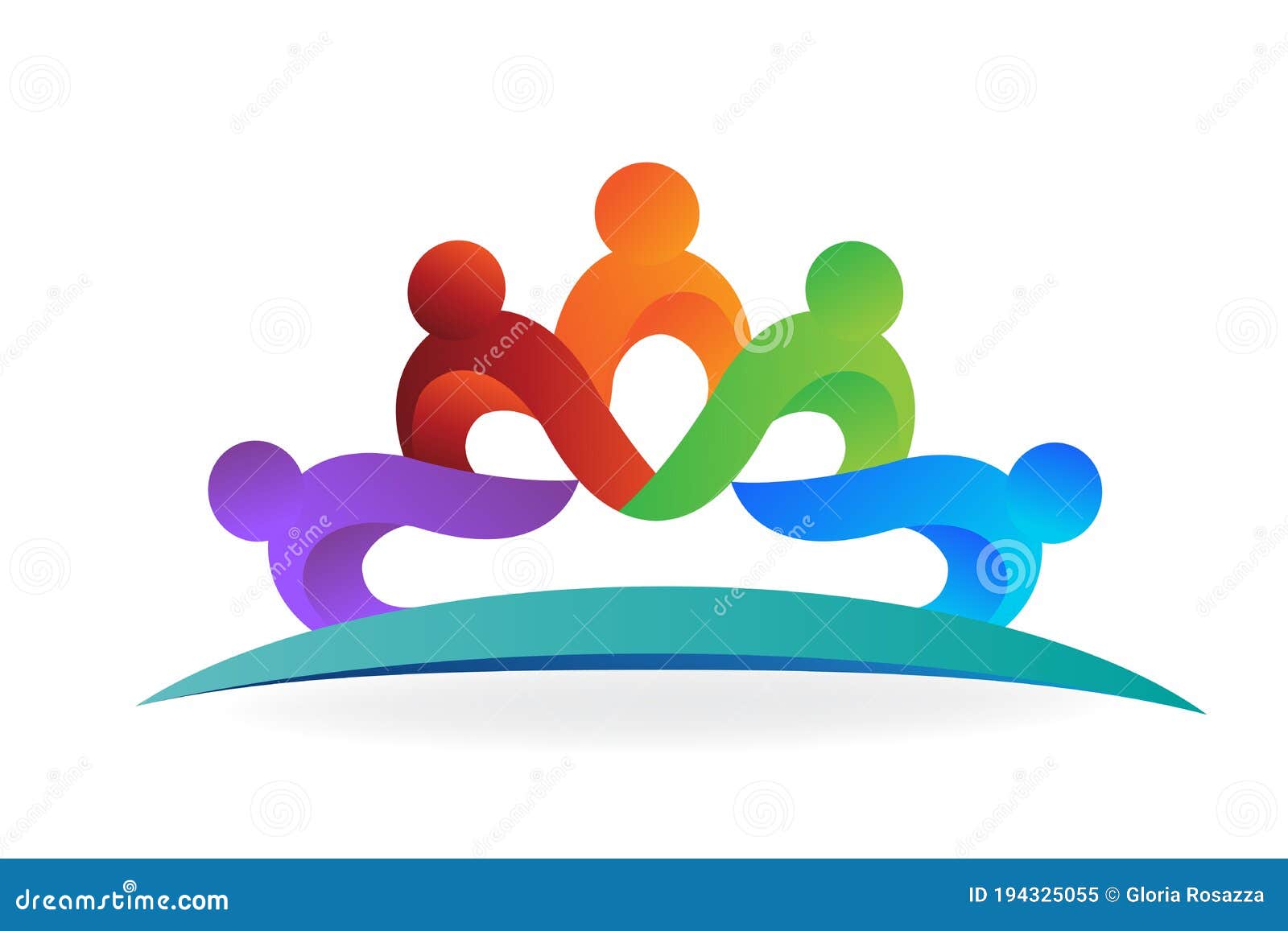 Logo Teamwork Unity Business People Stock Vector - Illustration of ...