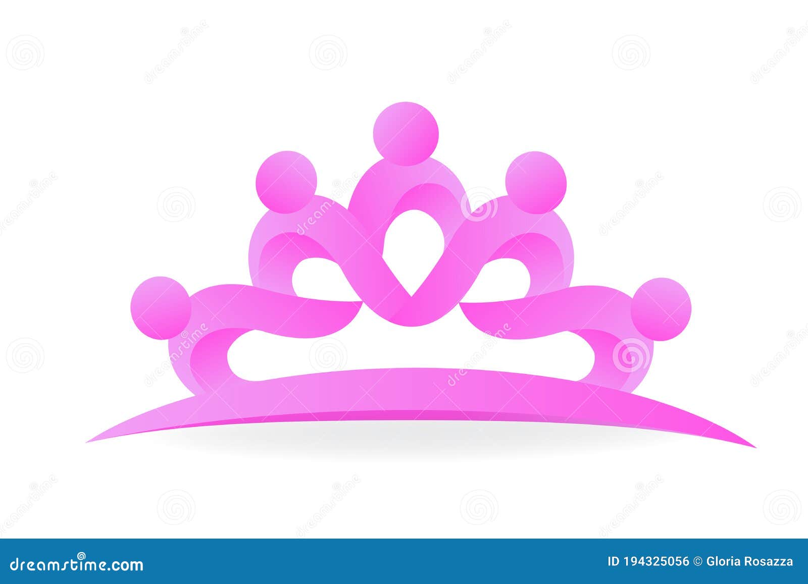 Teamwork Pink Orange Basic Shapes Background Horizontal Royalty-Free ...