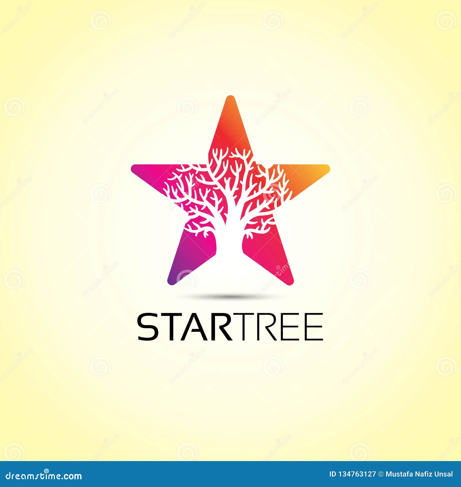 Star Tree Logo stock vector. Illustration of child, colorful - 134763127