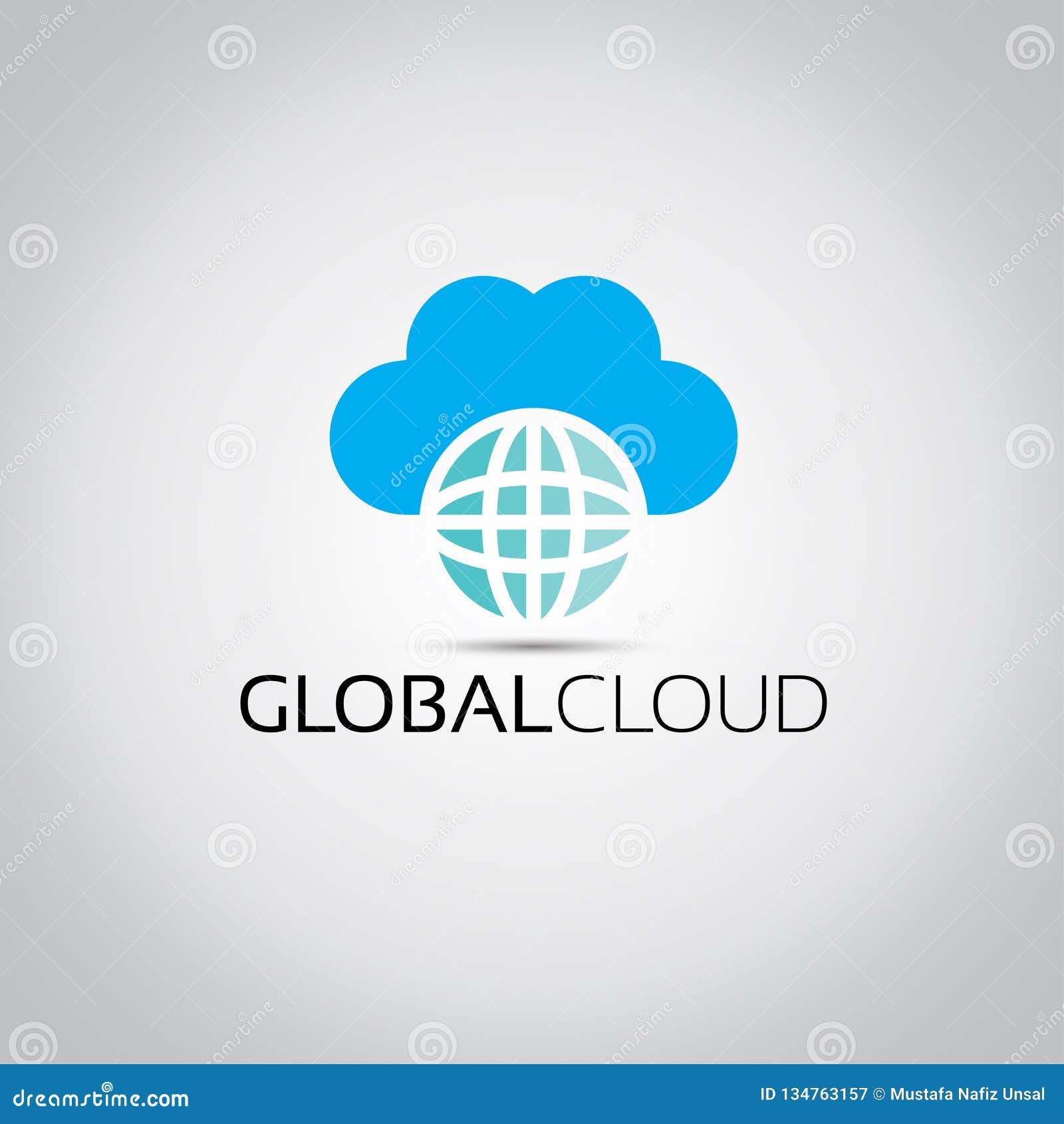 Global Cloud World Logo stock illustration. Illustration of internet ...