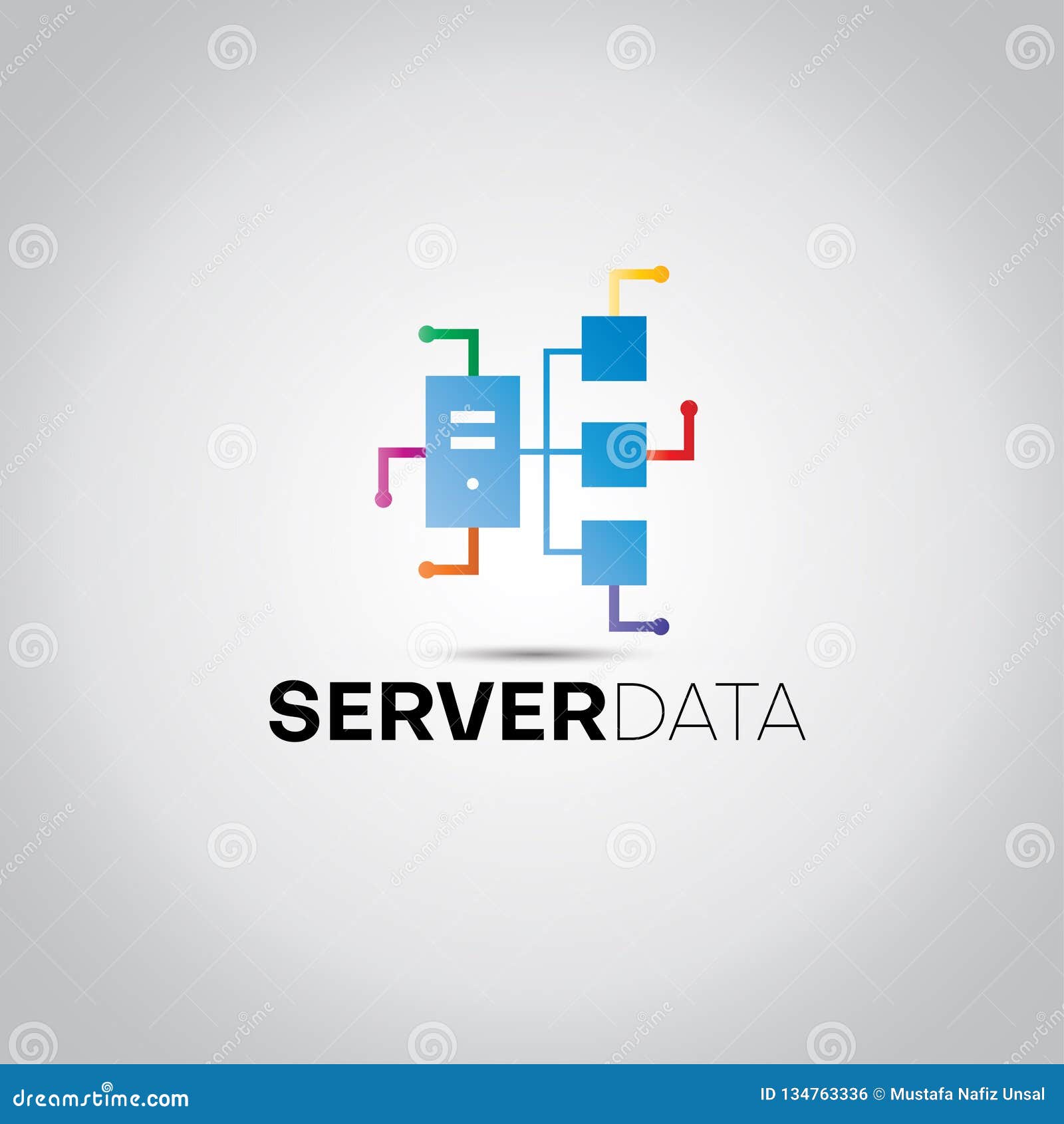 Server Digital Data Logo stock illustration. Illustration of icon ...