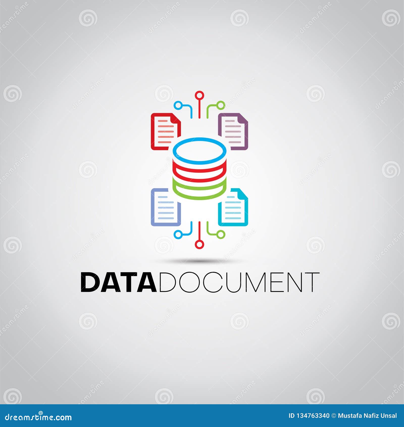Server Data Document Logo stock illustration. Illustration of ...