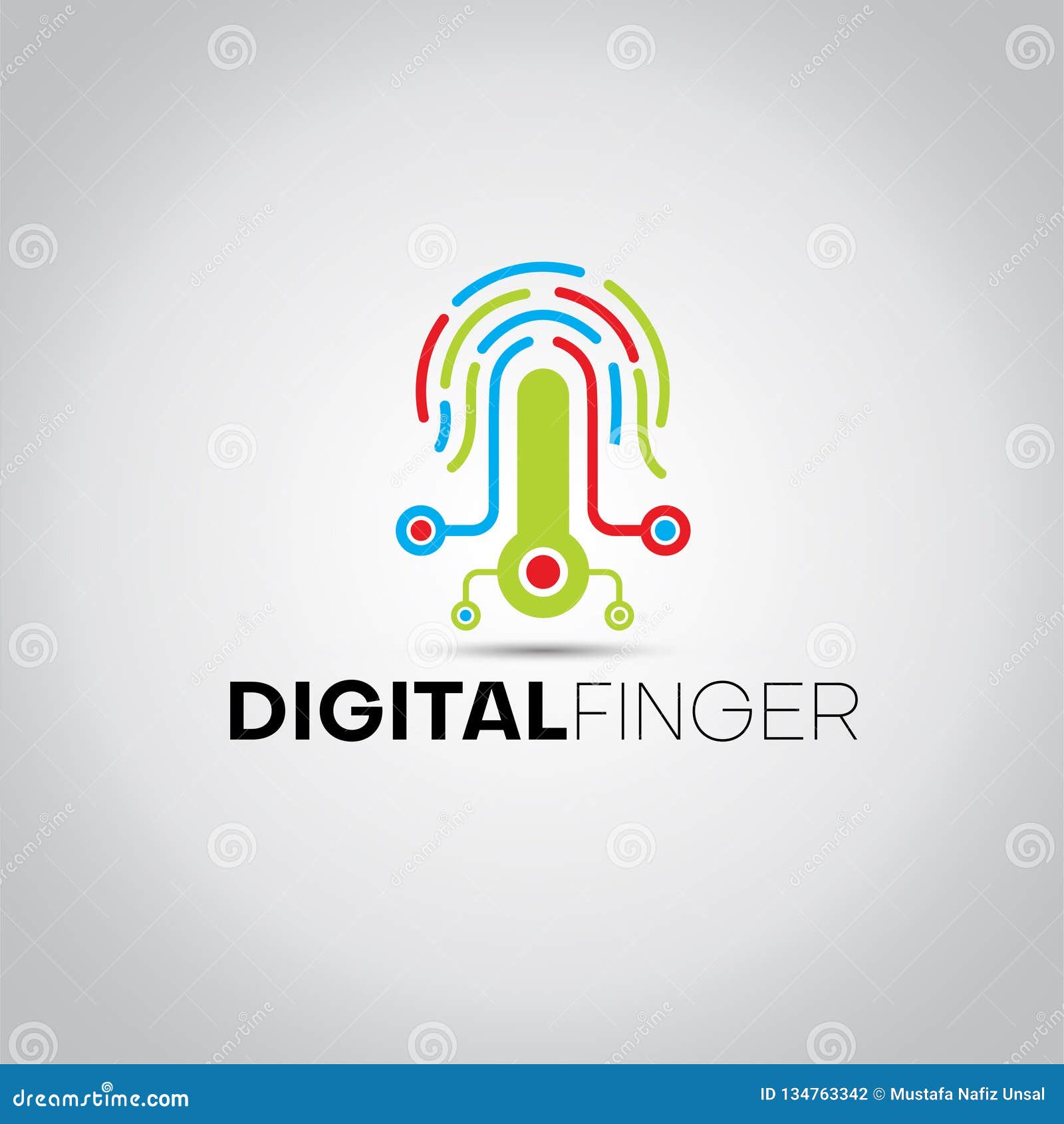 Finger Print Data Logo stock illustration. Illustration of engineering ...