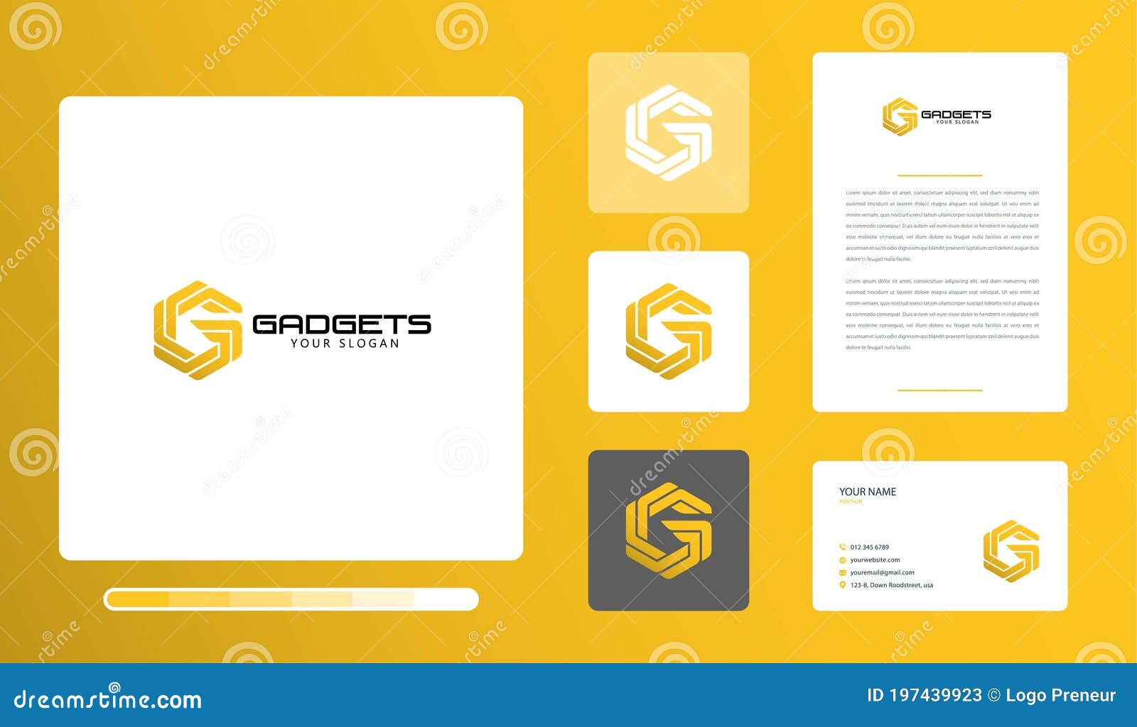 Illustration of Gadgets Logo Design Stock Vector - Illustration of ...