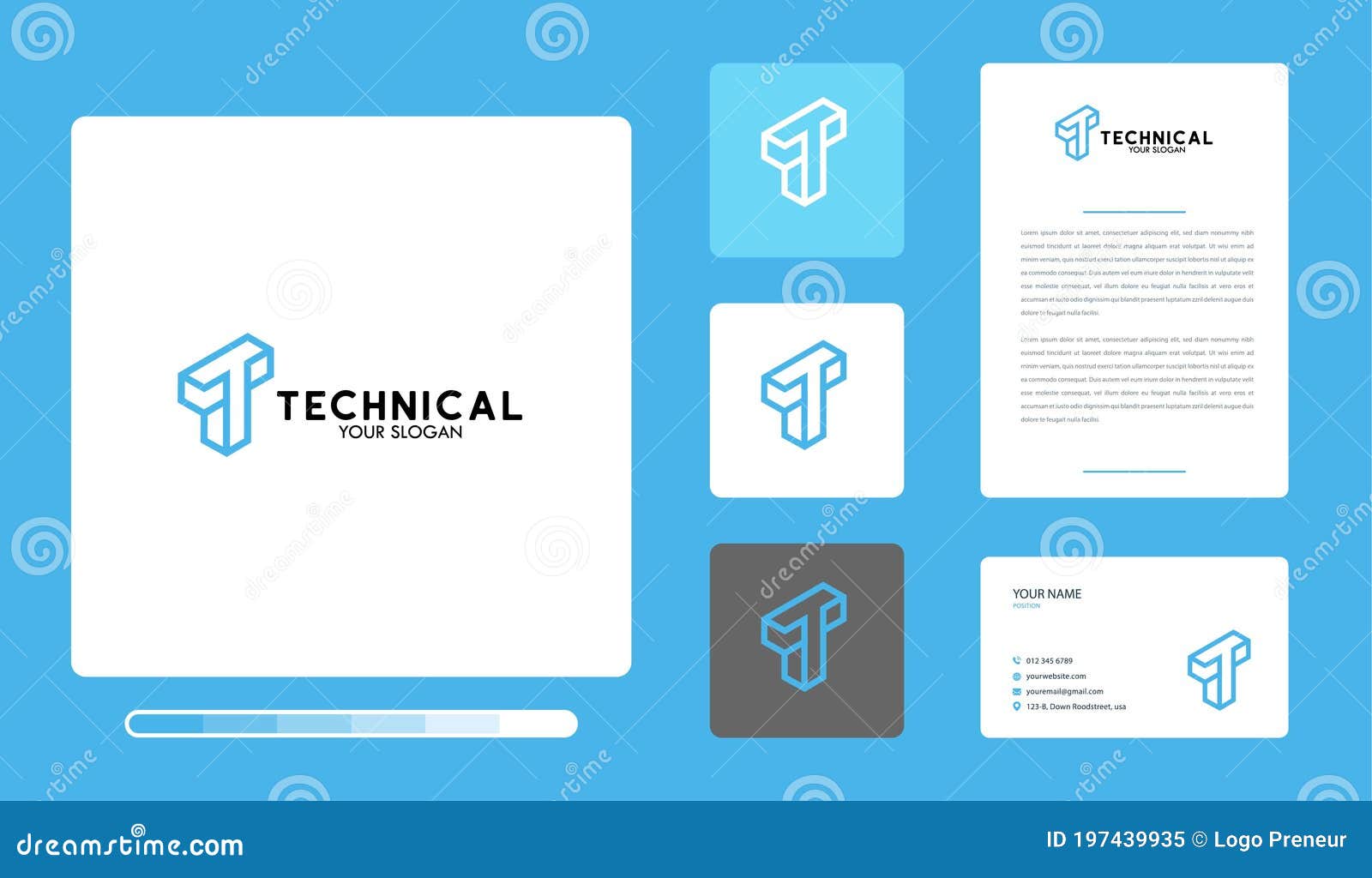 Technical Logo. Vector Illustration For A Logo, Sticker, Or Emblem ...