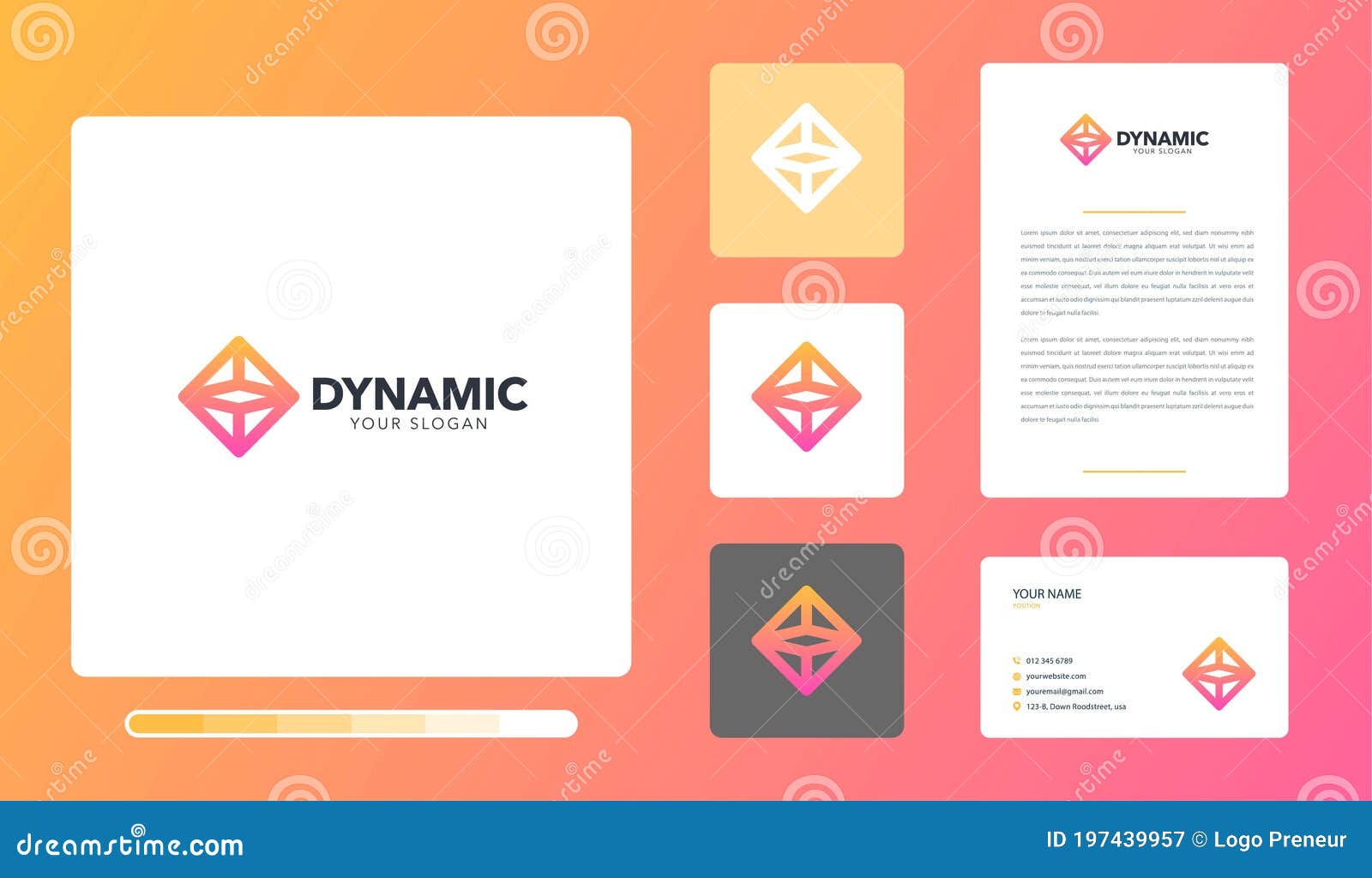 Illustration of Dynamic Logo Design Stock Vector - Illustration of ...